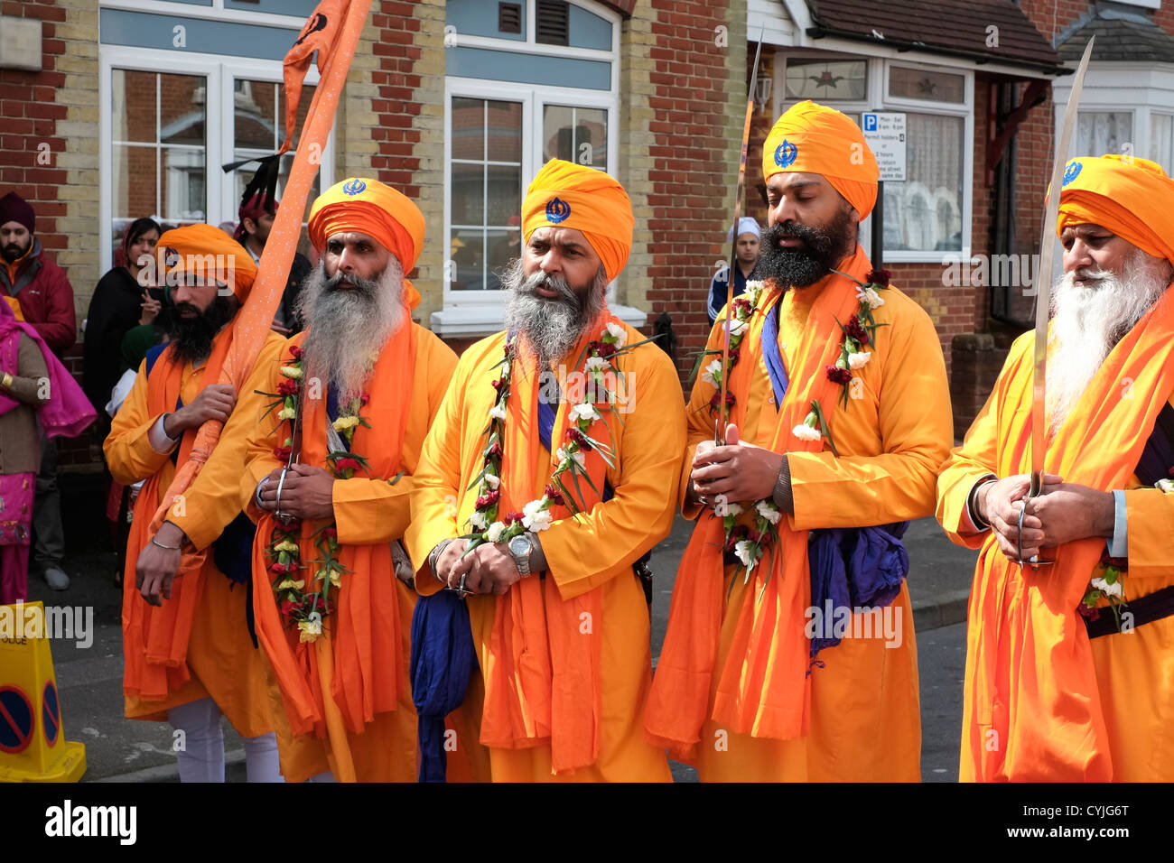 Members of the Gurdwara Honour Guard at the celebrations of Vaisakhi by ...