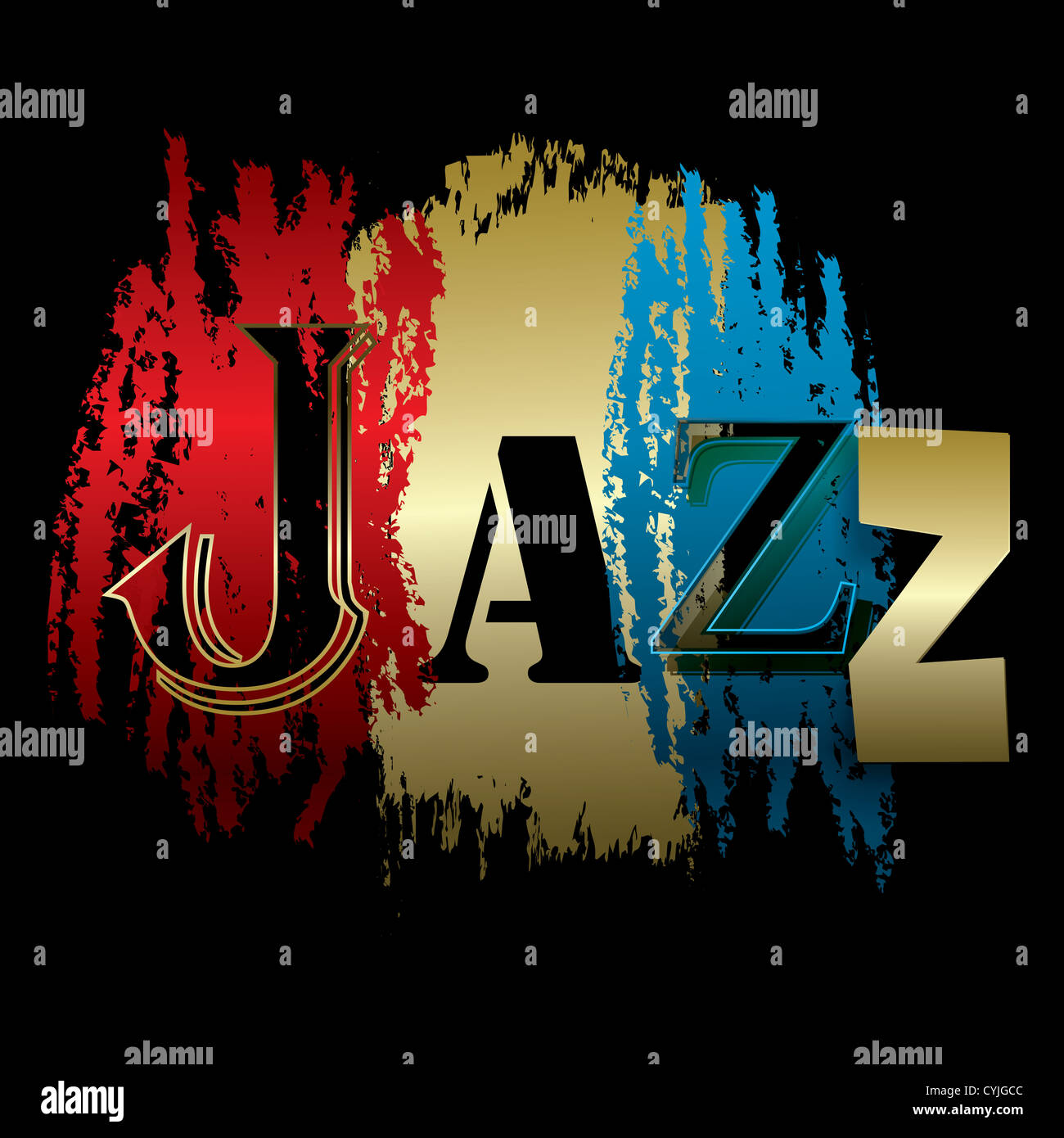 word jazz isolated on a black background Stock Photo - Alamy