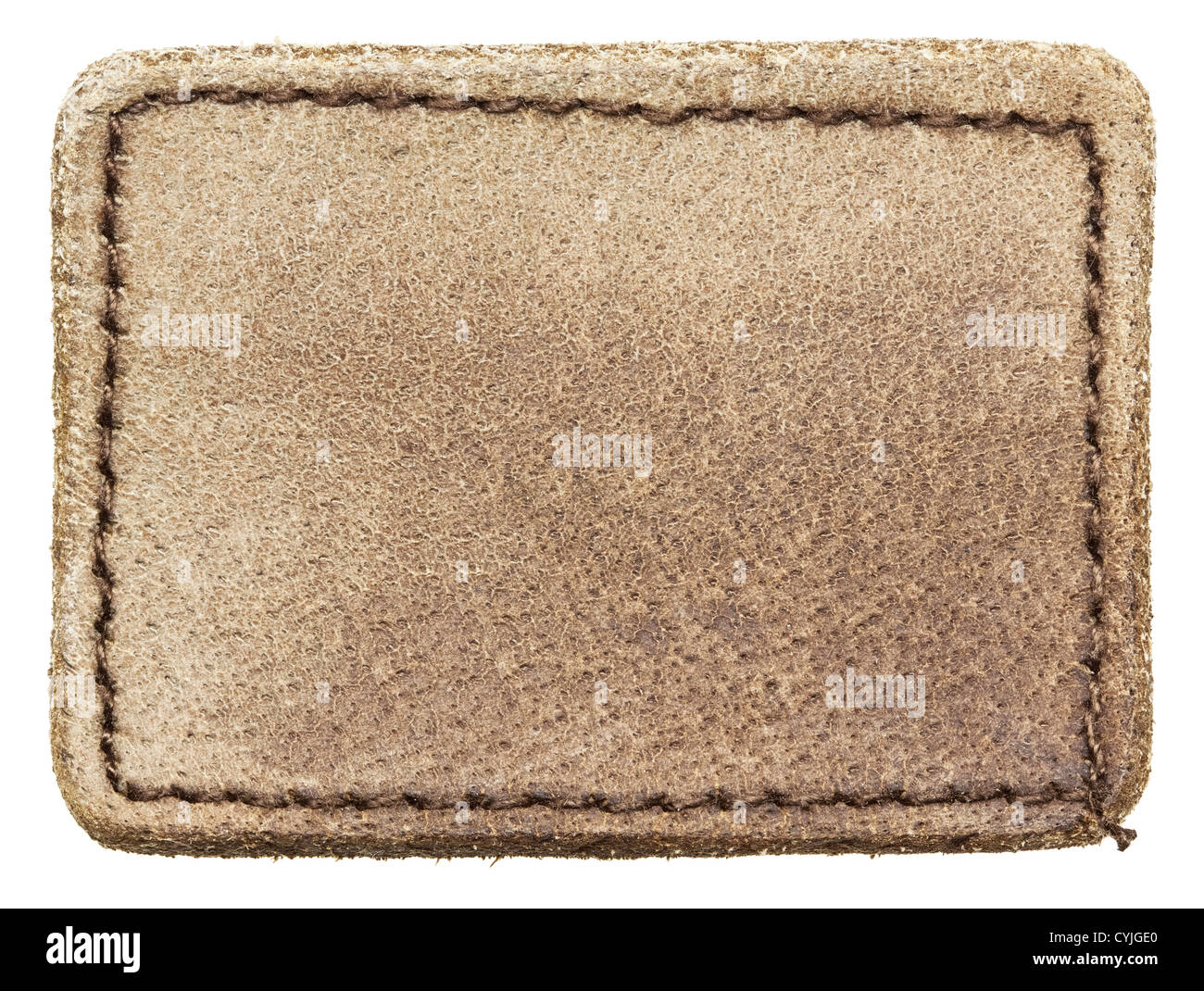 Brown blank leather label hi-res stock photography and images - Alamy