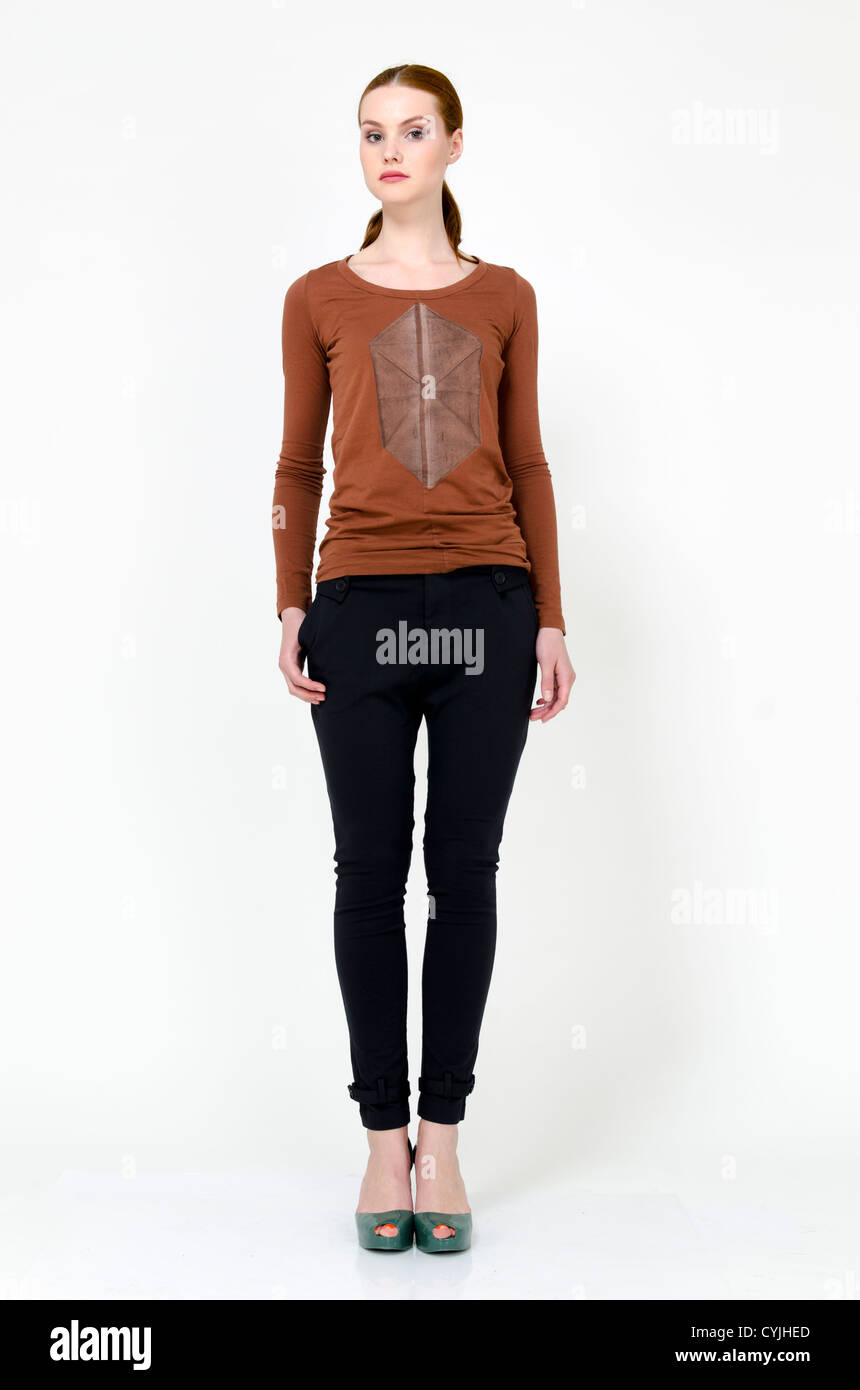 Full lenght fashion model portrait Stock Photo - Alamy