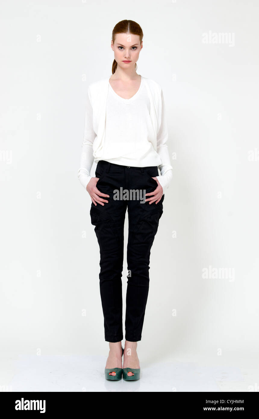 Full lenght fashion model portrait Stock Photo - Alamy