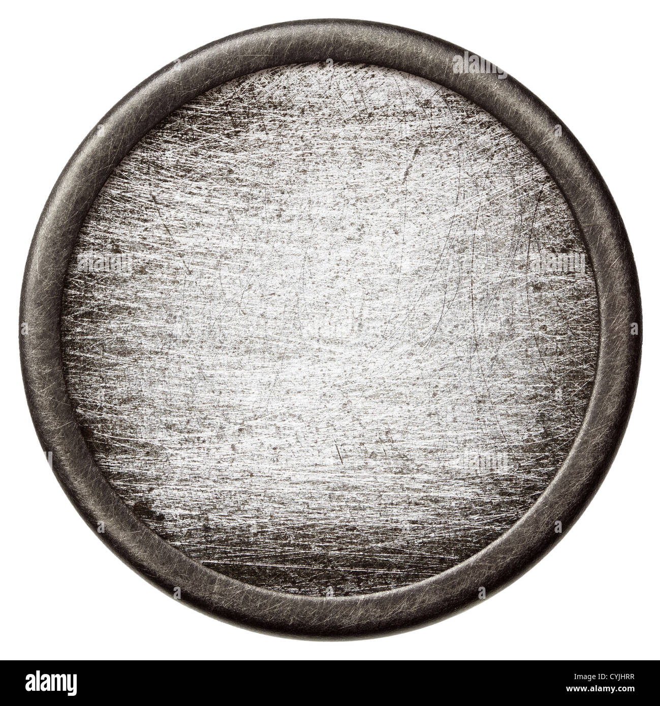 Vintage background. Aged metal texture in a round frame Stock Photo - Alamy