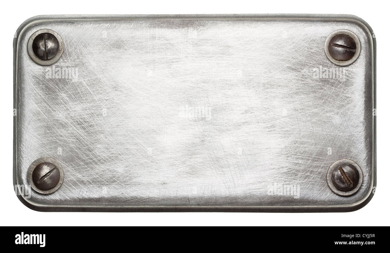 Screws plate Cut Out Stock Images & Pictures - Alamy