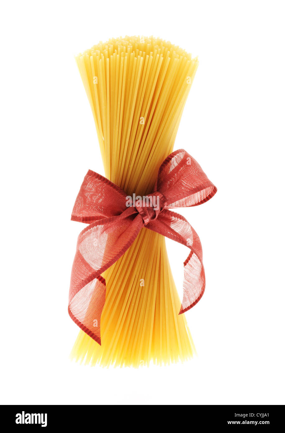 spaghetti gift, italian pasta with ribbon Stock Photo - Alamy