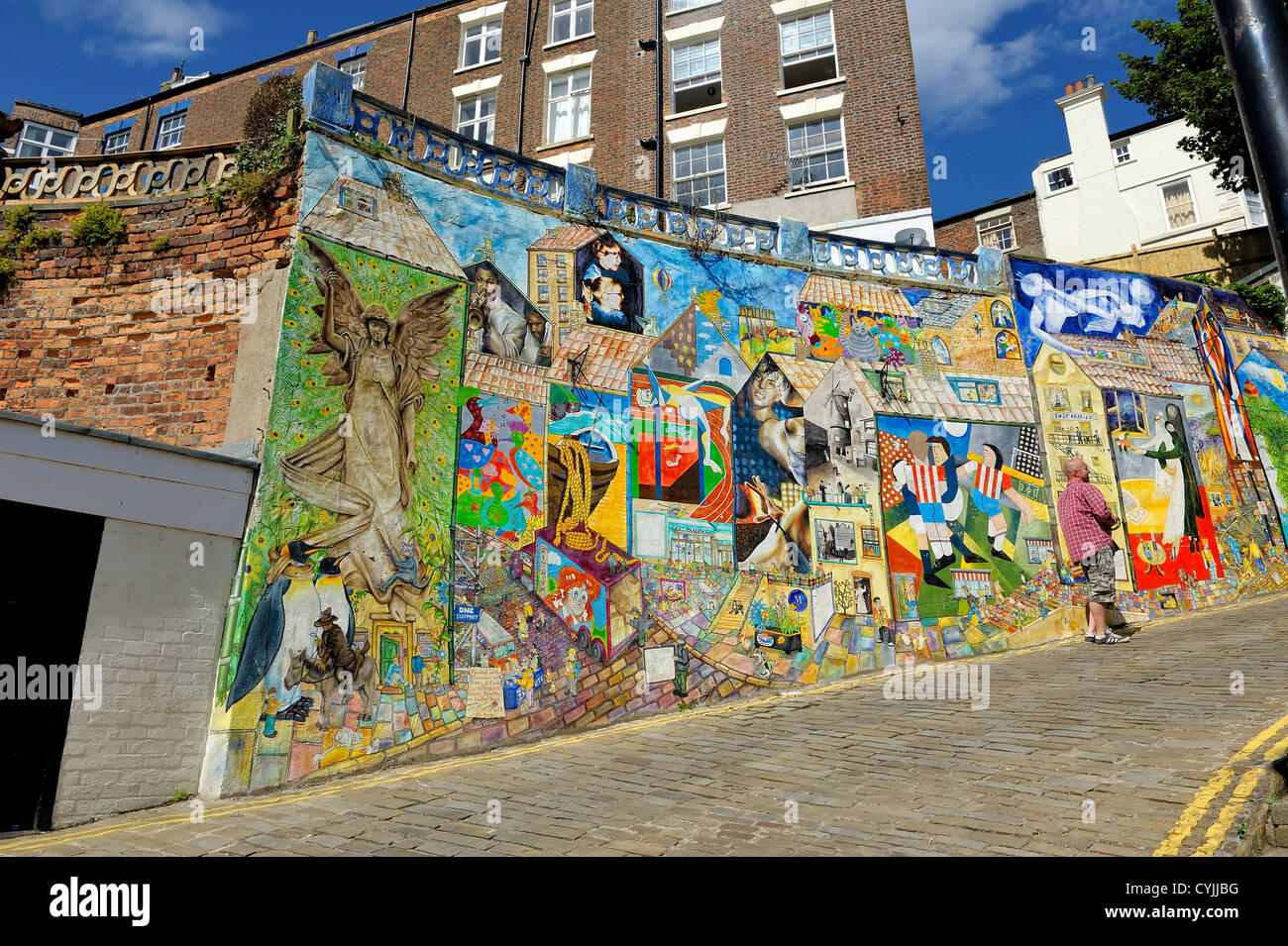 blands cliff street painted murals scarborough england uk Stock Photo ...