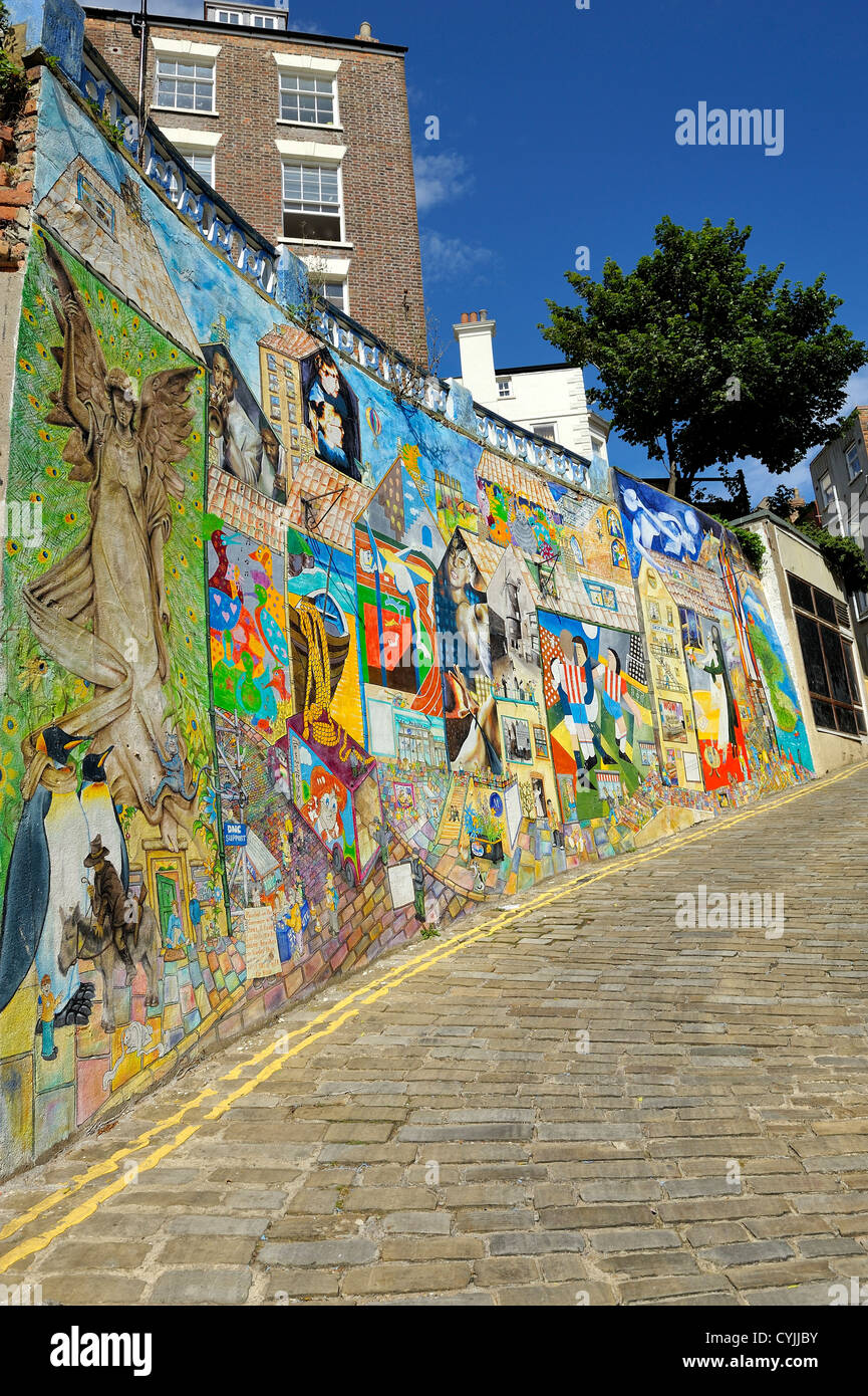 blands cliff street painted murals scarborough england uk Stock Photo ...