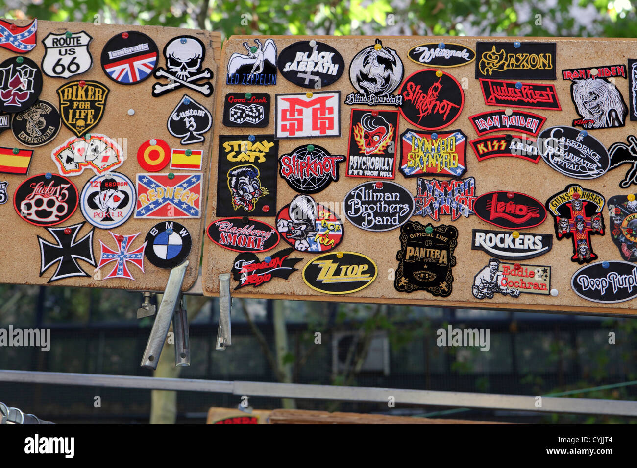 Heavy metal band patches hi-res stock photography and images - Alamy