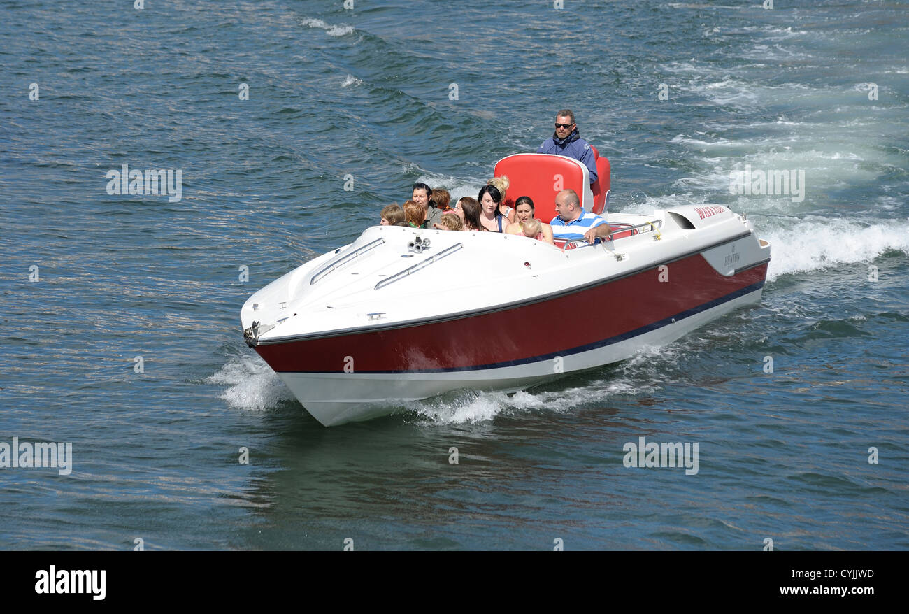 speedboat pleasure cruise Scarborough england uk Stock Photo - Alamy