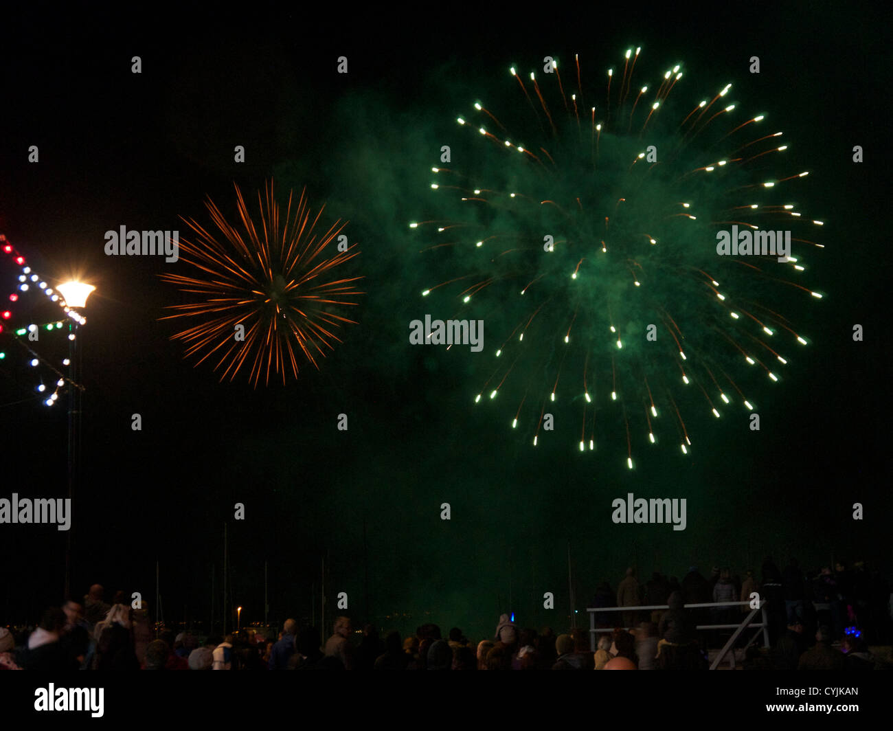 Firework night in torquay UK Stock Photo - Alamy