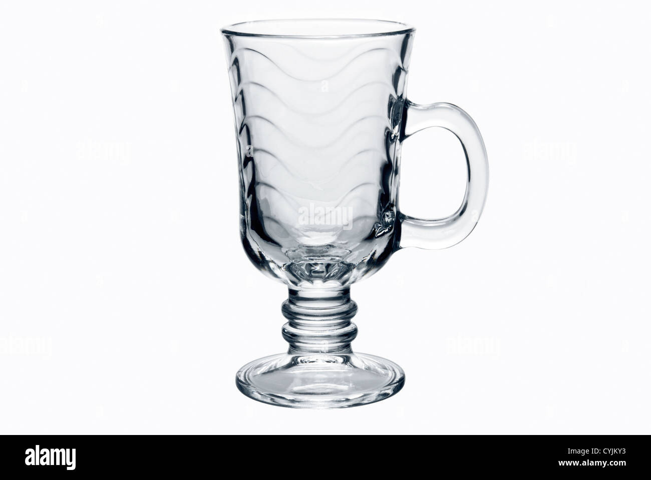 Empty tea glass isolated on a white background Stock Photo - Alamy