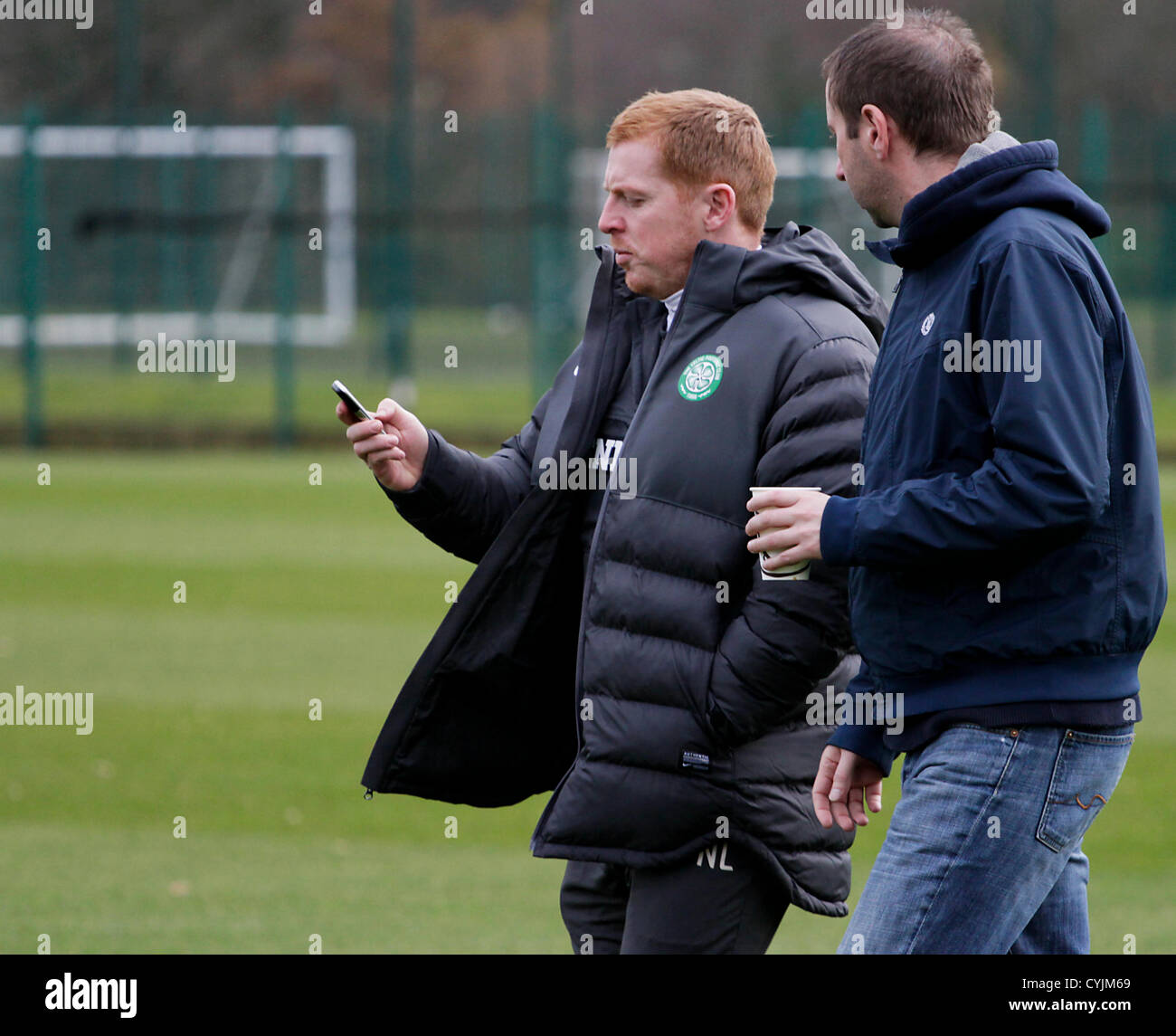 06.11.2012 Lennoxtown, Scotland. Neil Lennon during the Celtic Training ...