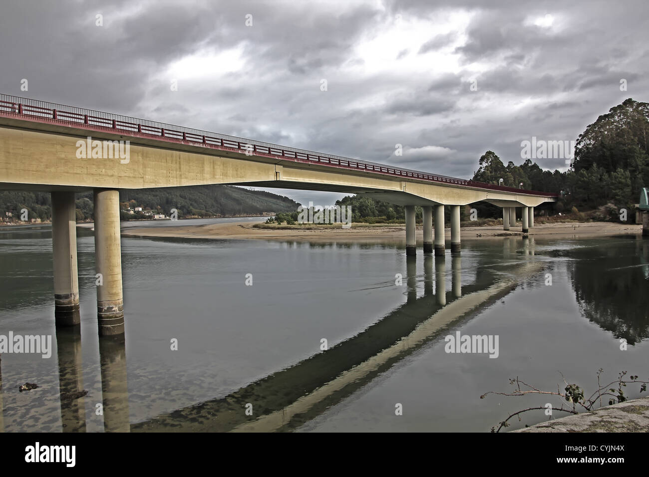 Details of bridge over river Stock Photo - Alamy