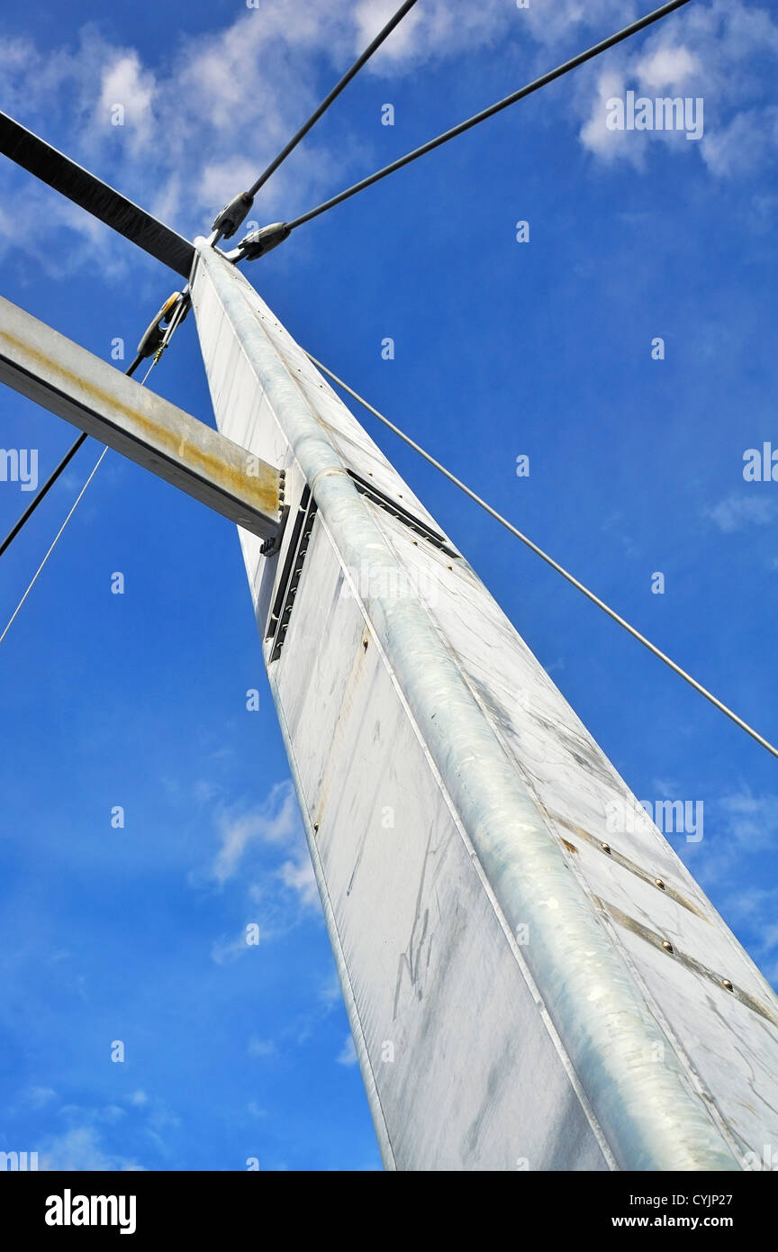 Main pillar of the Panorama Suspension Bridge across the Gummischlucht ...