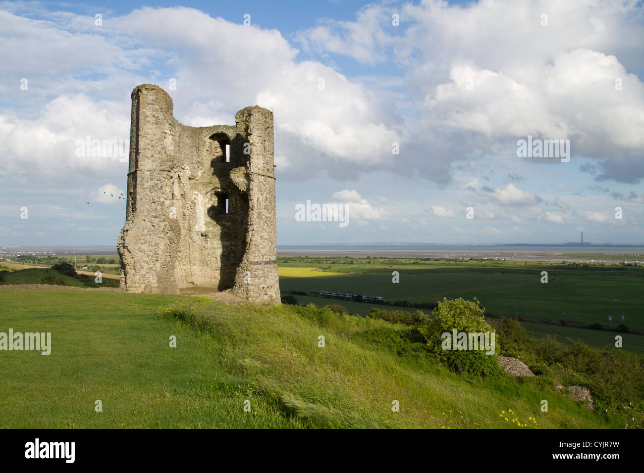 The remains of the south-east tower of Hadleigh Castle in Essex Stock ...