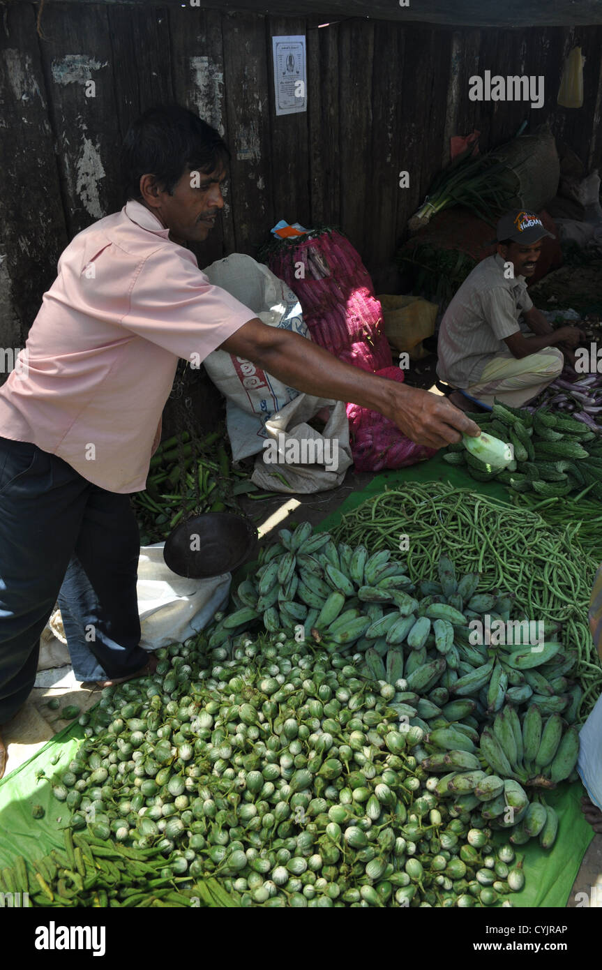Fresh local fruit and vegetables at a market in Bandarawela, Sri Lanka ...