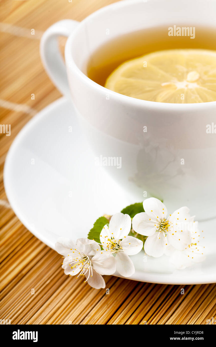 Tea with flower Stock Photo - Alamy