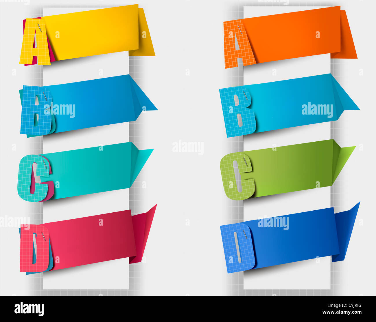 Abstract origami paper banners Stock Photo - Alamy