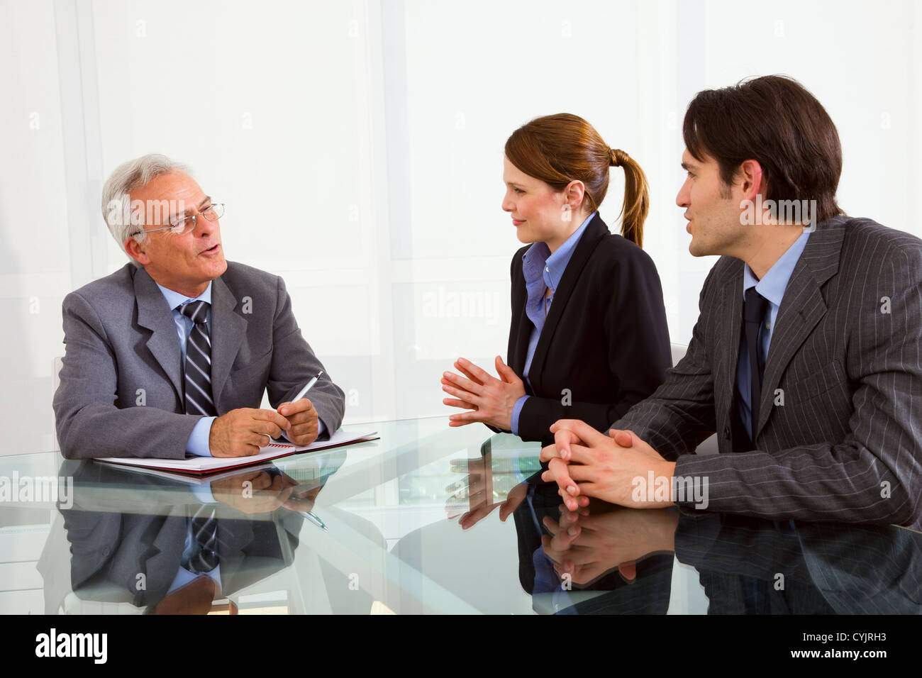 Two men during job interview hi-res stock photography and images - Alamy