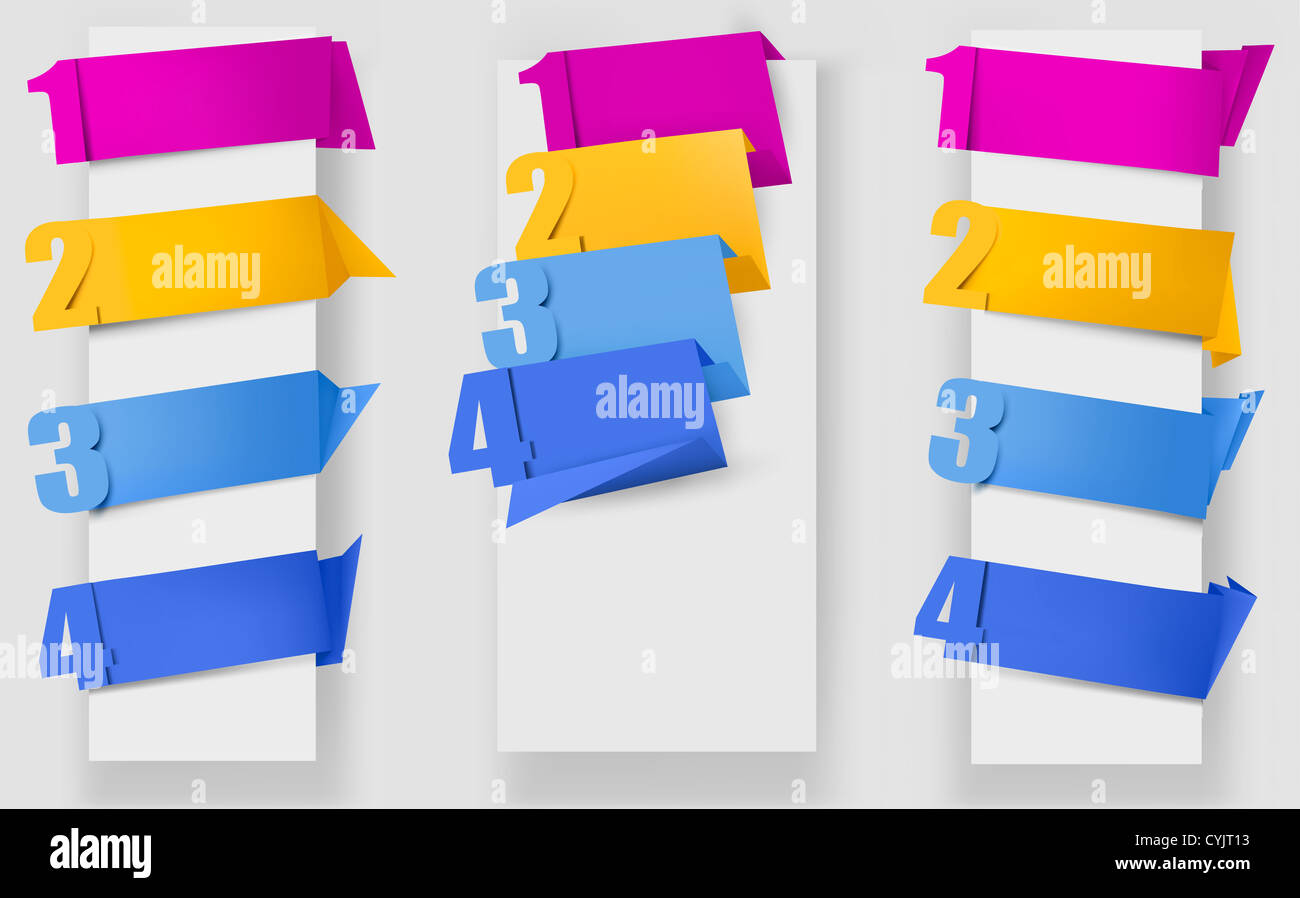 Abstract origami speech bubble with numbers Stock Photo - Alamy