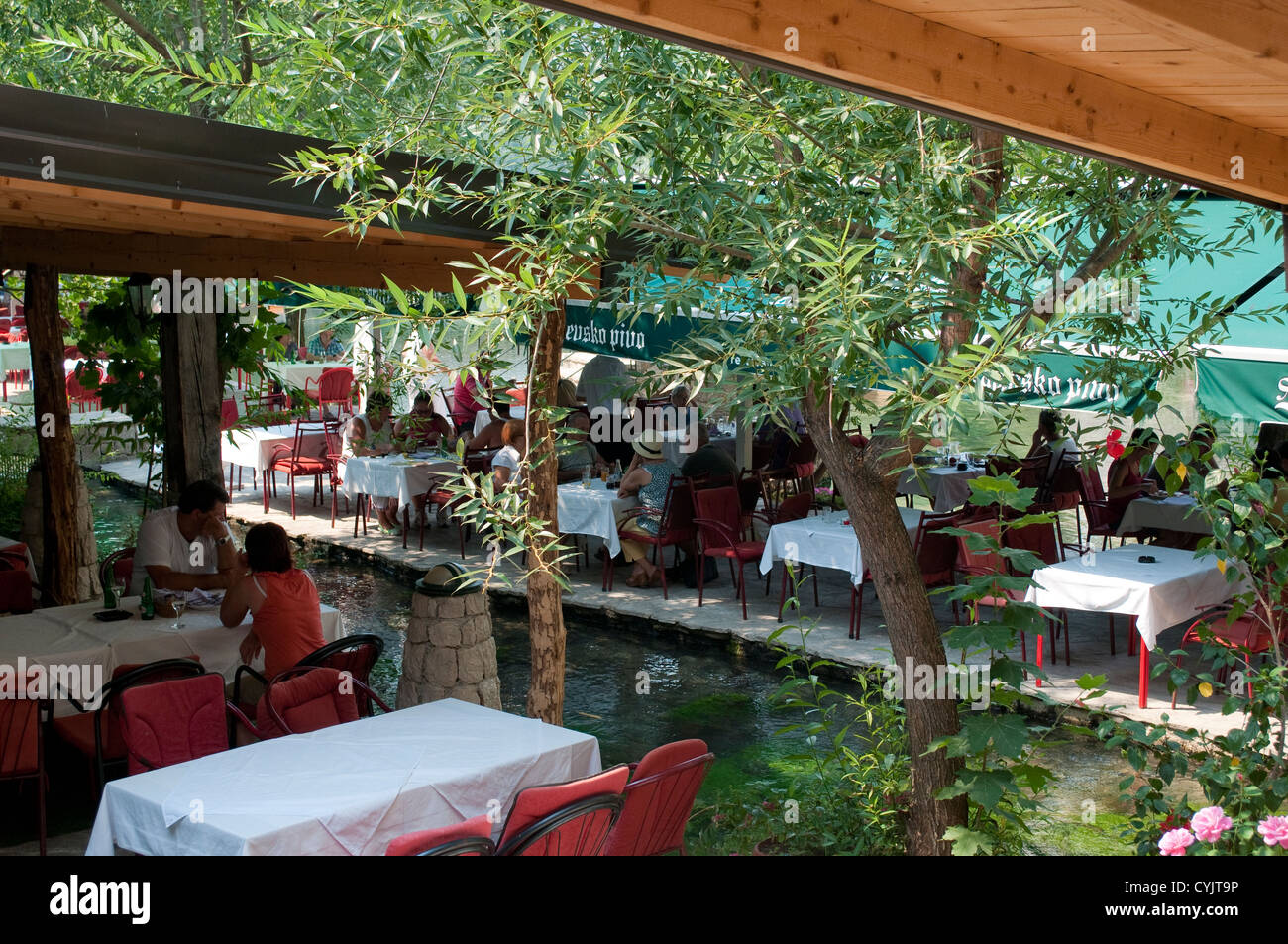Restaurant at Buna river spring, Blagaj, Bosnia and Herzegovina Stock ...