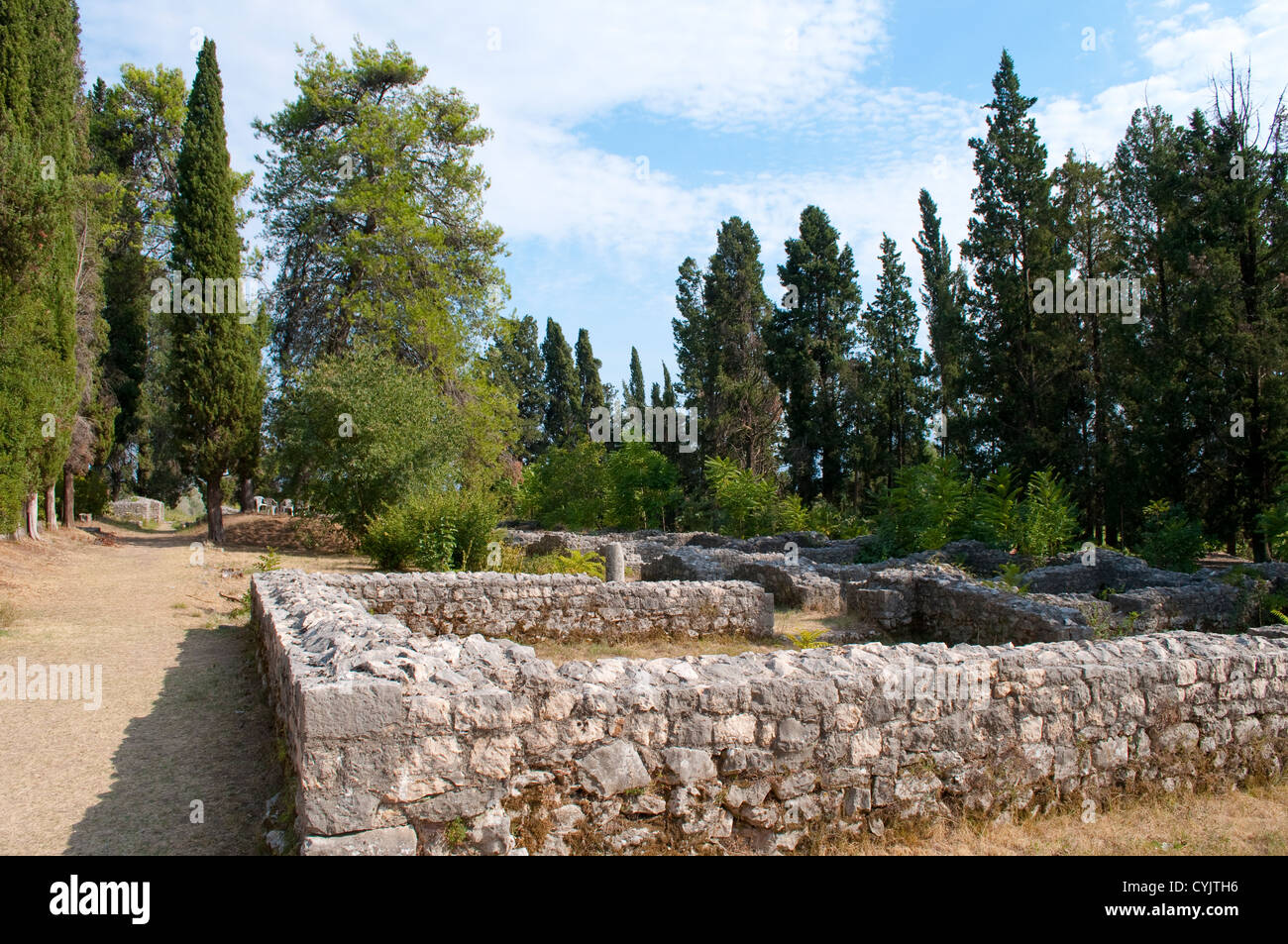 Remains of the late-antique villa of Mogorjelo, near Mostar, Bosnia and ...