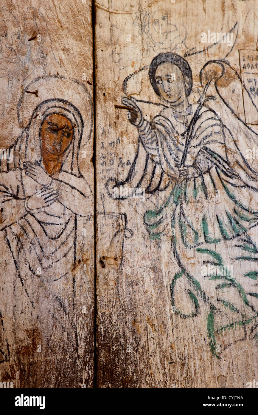 Murals in the the 16th century Christian Monastery and church, Zege ...