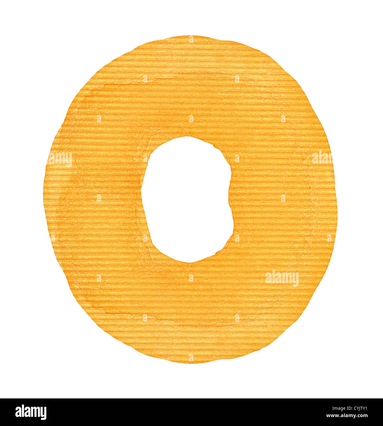 Handwritten watercolor number zero , isolated. Made myself Stock Photo ...