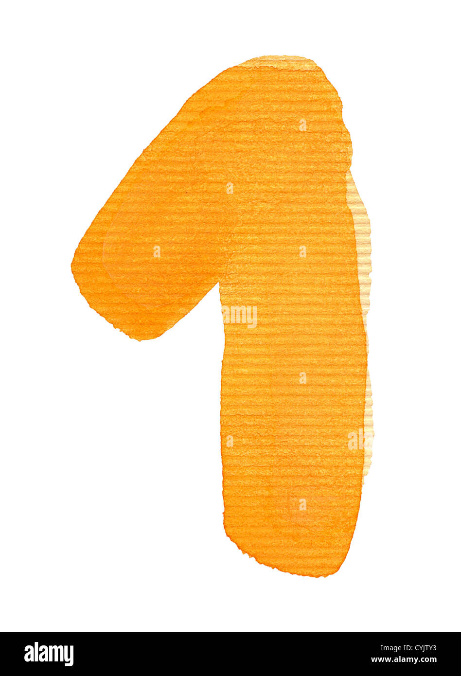 Handwritten watercolor number one isolated hi-res stock photography and ...