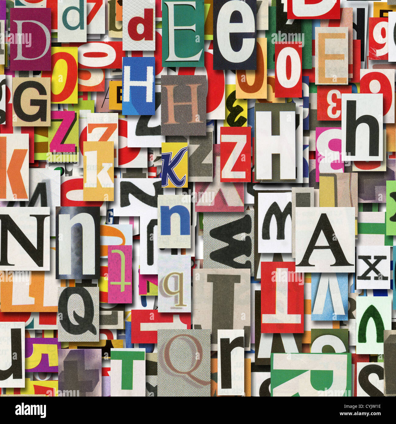 Designed background. Digital collage made of newspaper clippings Stock ...