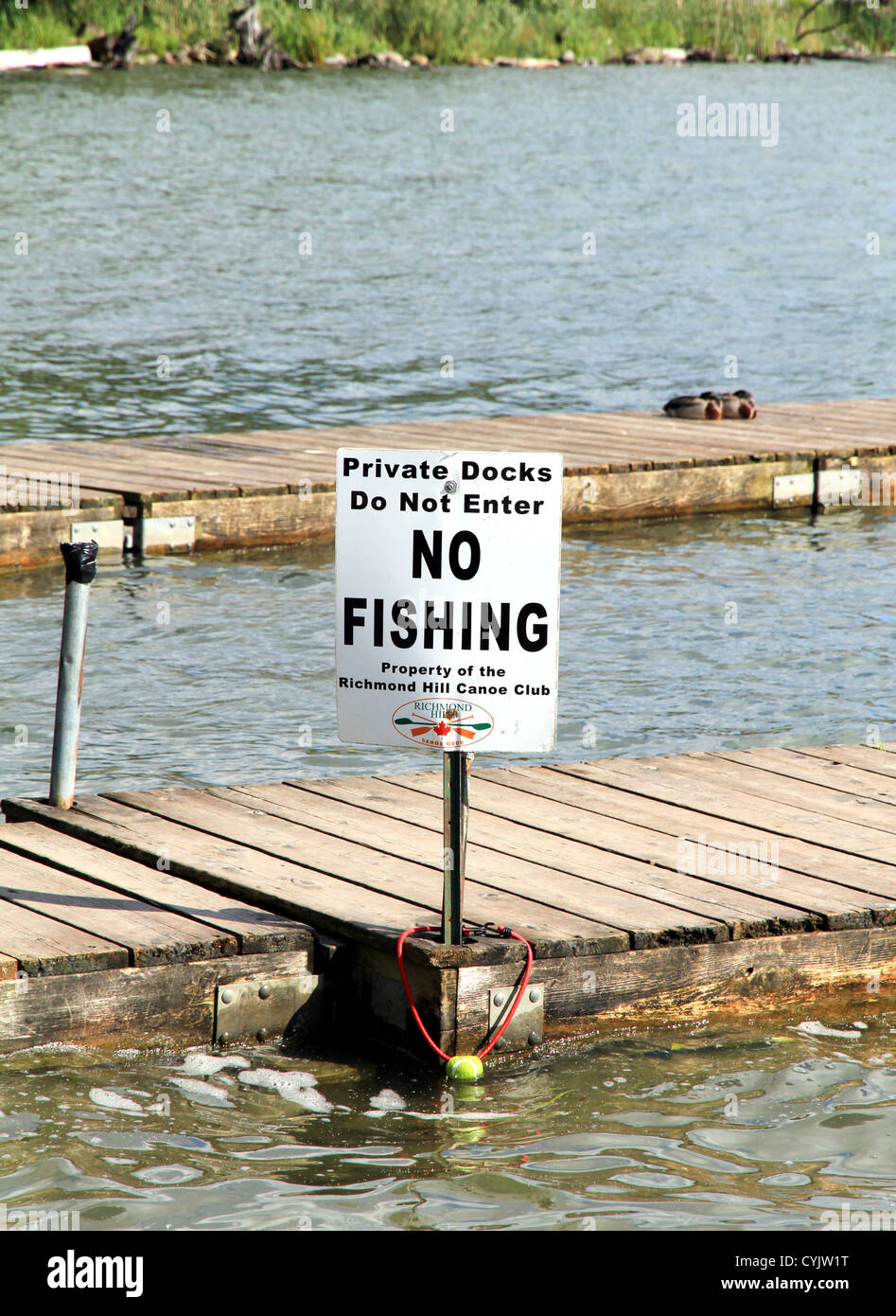 No Fishing Sign Stock Photo - Alamy