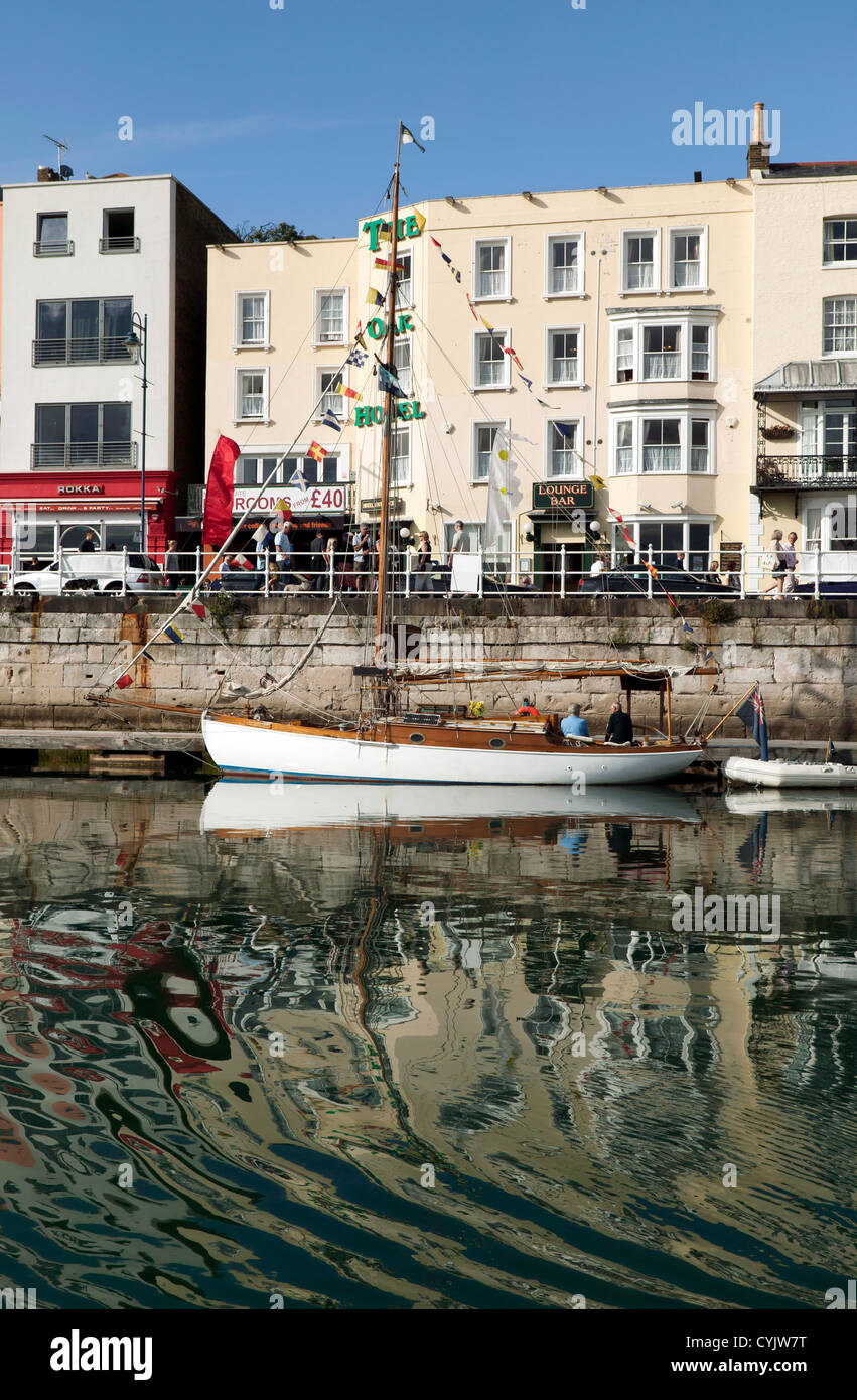 Emanuel, a vintage, Gaff Cutter Rigged Yacht moored up at Ramsgate ...