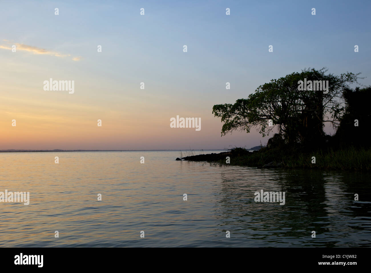 Lake Tana at sunsets, Ethiopia, Africa Stock Photo - Alamy