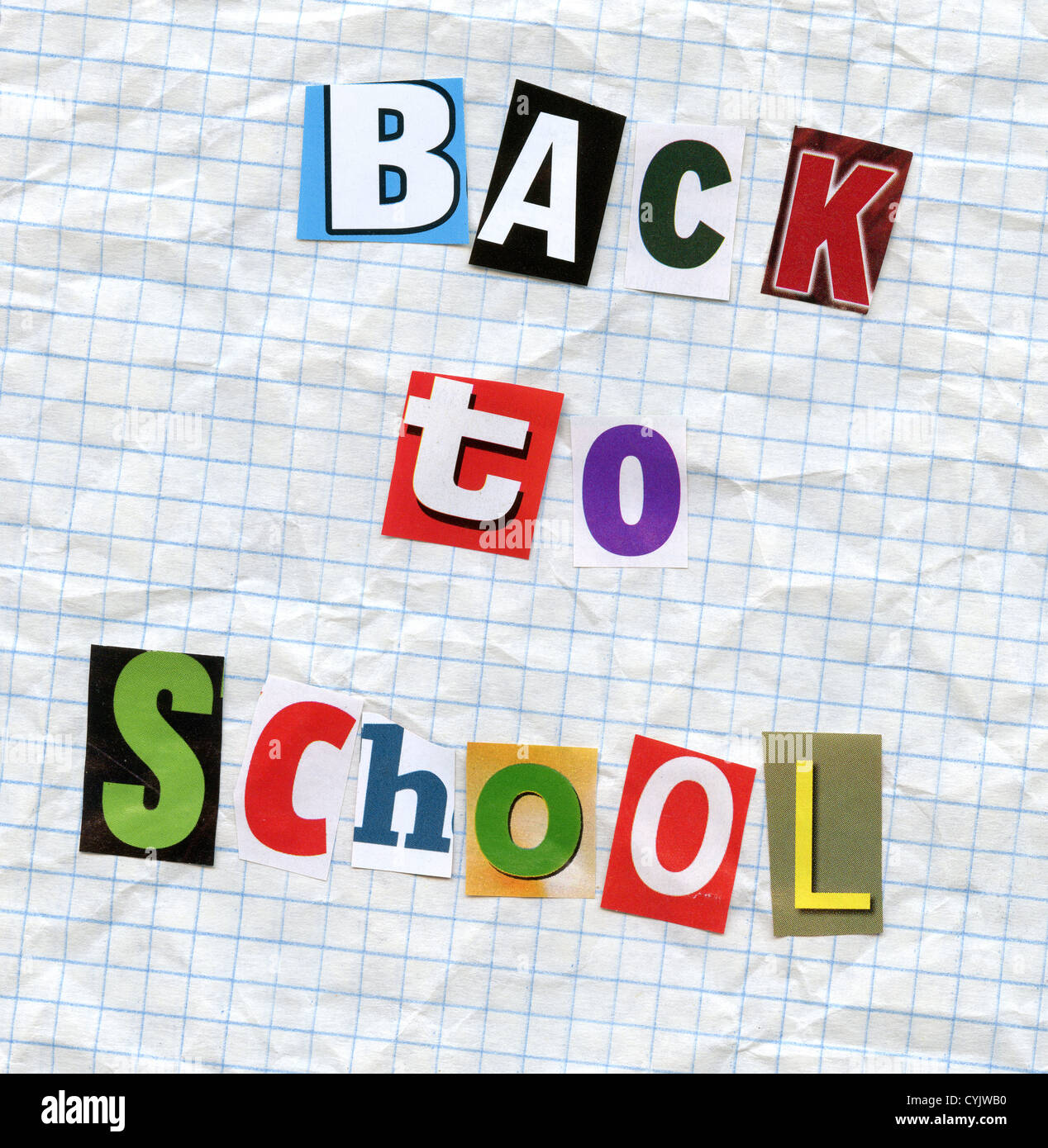 Handmade back to school concept collage Stock Photo - Alamy