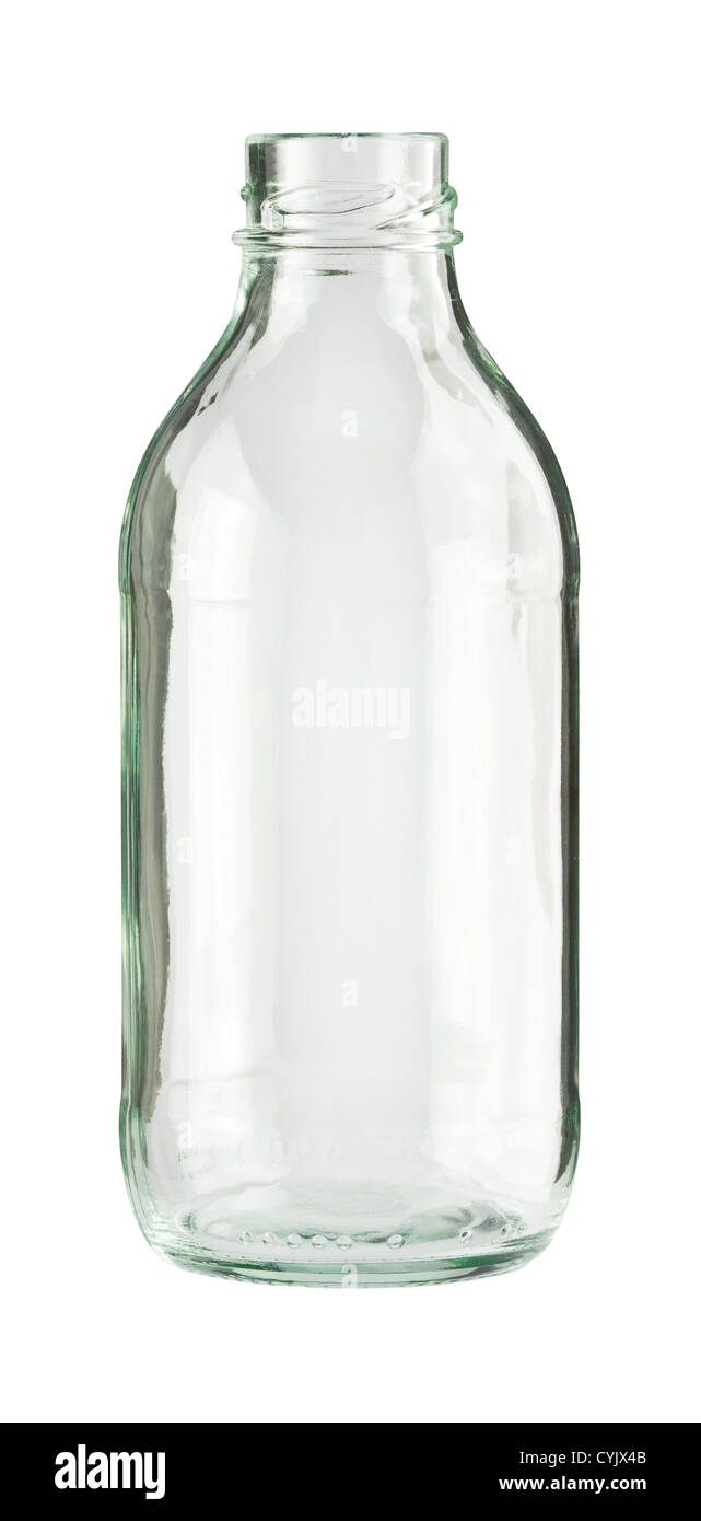 Empty colorless glass bottle, isolated Stock Photo - Alamy