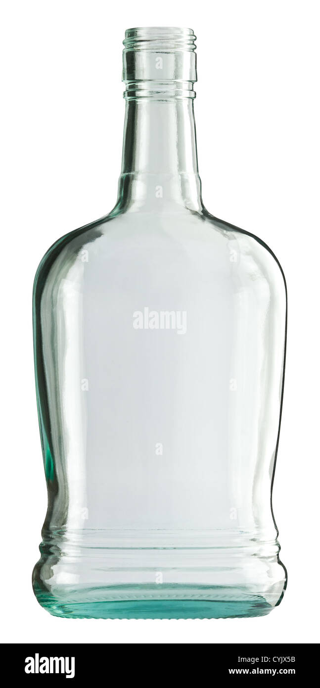 Empty colorless glass bottle, isolated Stock Photo - Alamy