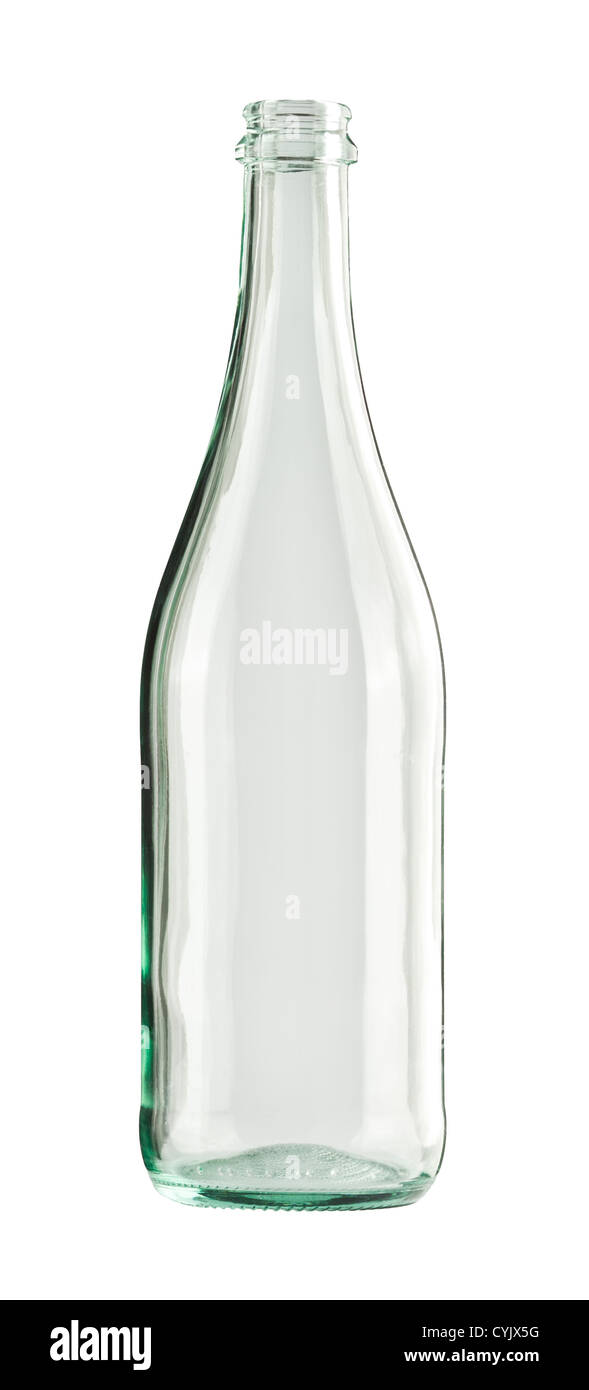 Empty colorless glass bottle, isolated Stock Photo - Alamy