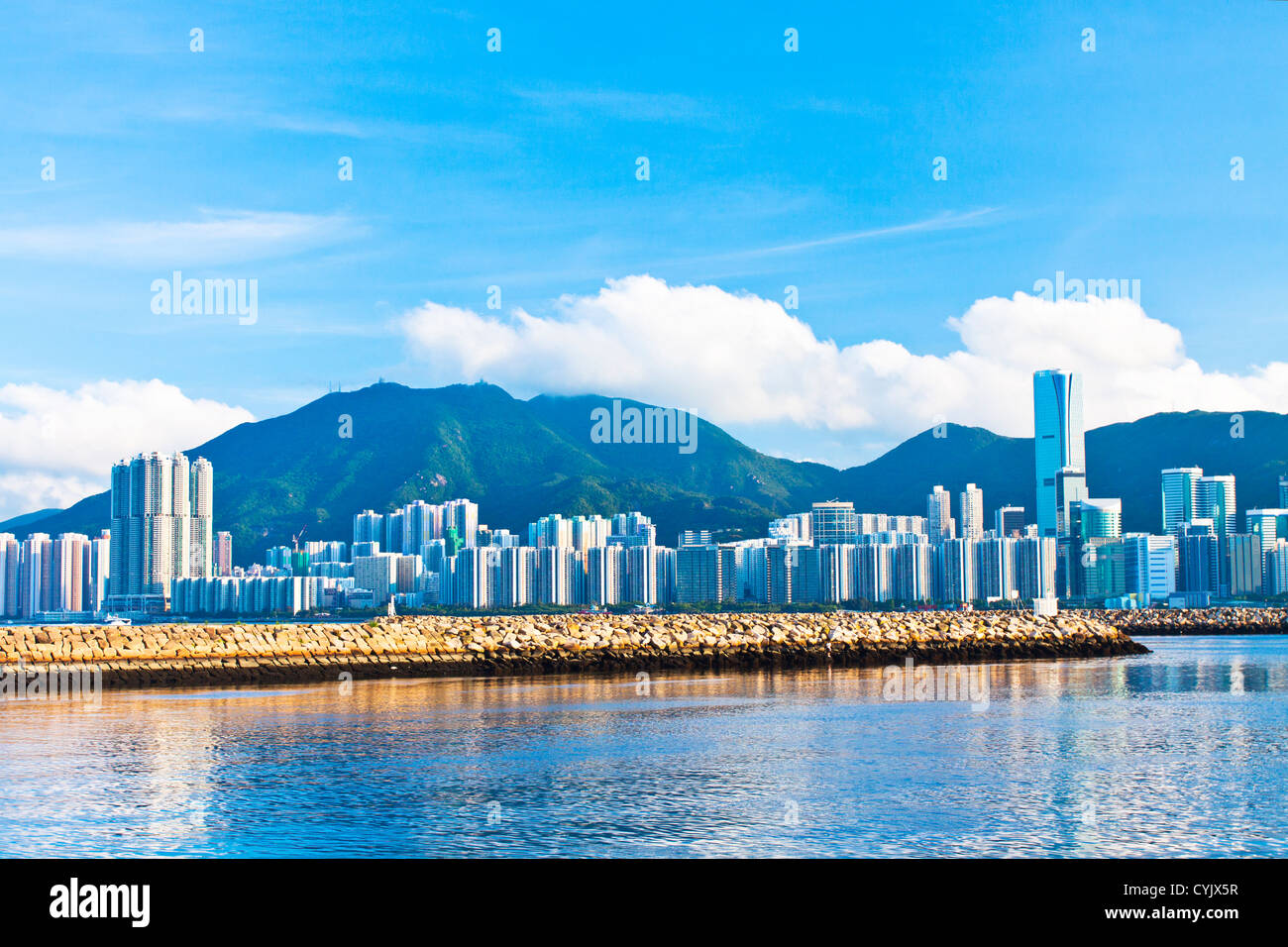 Hong Kong skyline with modern buildings background Stock Photo - Alamy