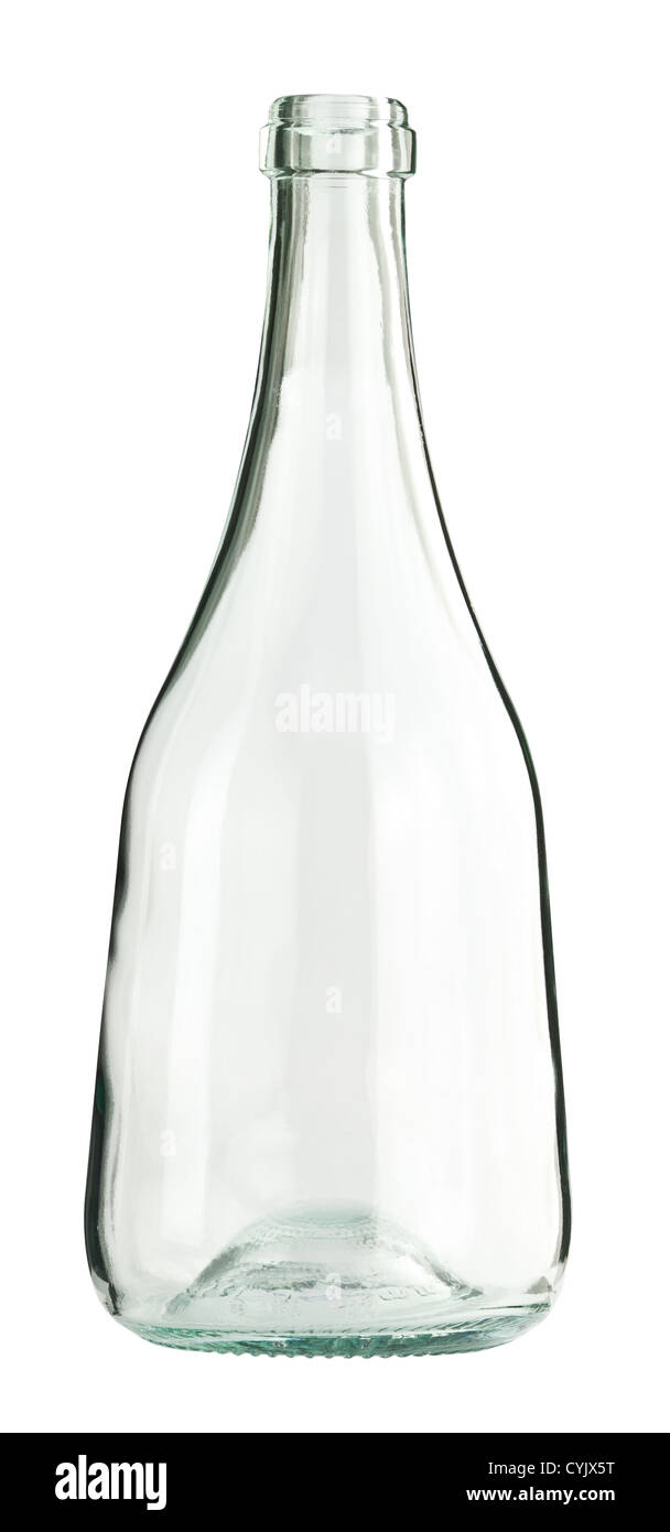 Empty colorless glass bottle, isolated Stock Photo - Alamy