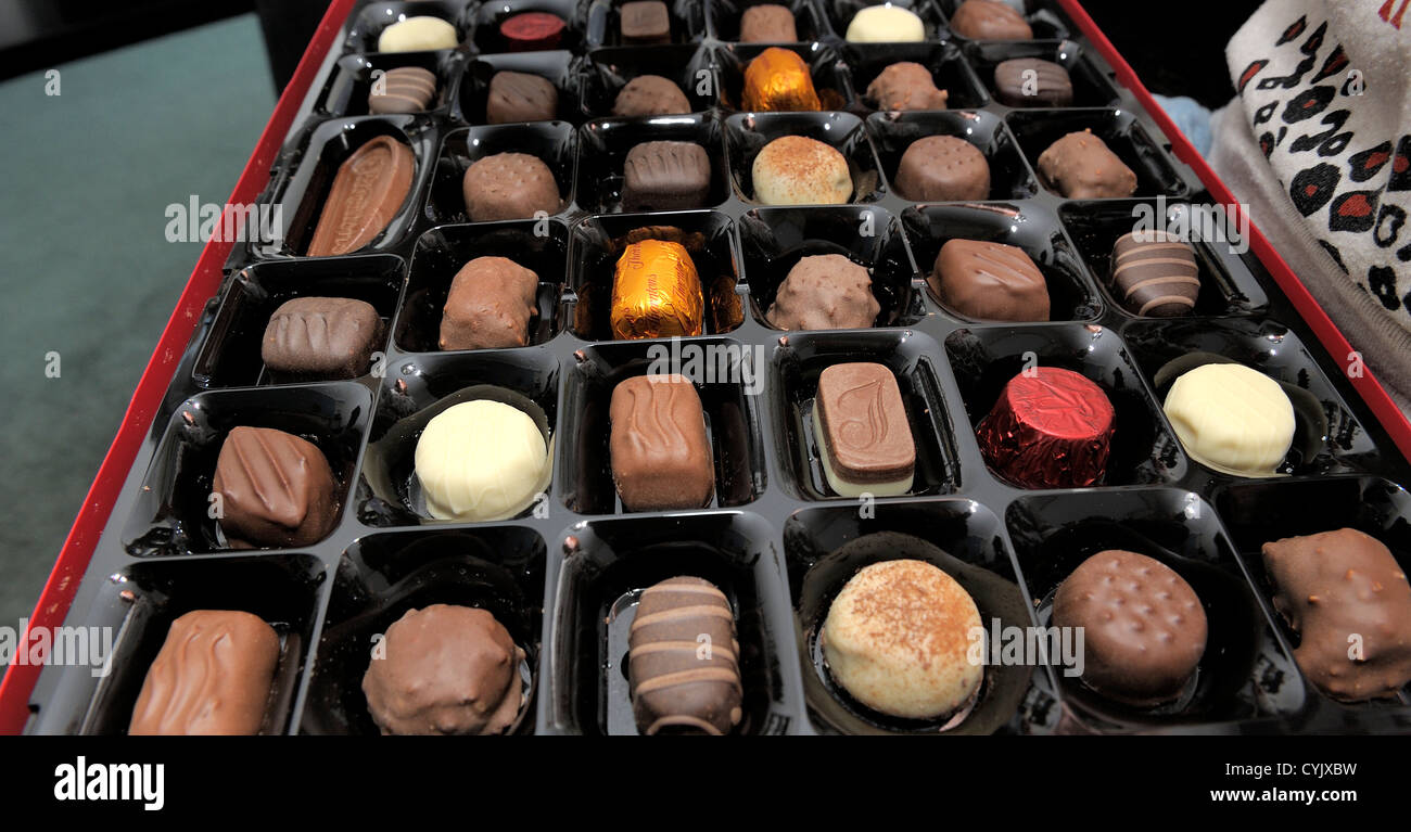 thorntons assorted chococlates Stock Photo - Alamy