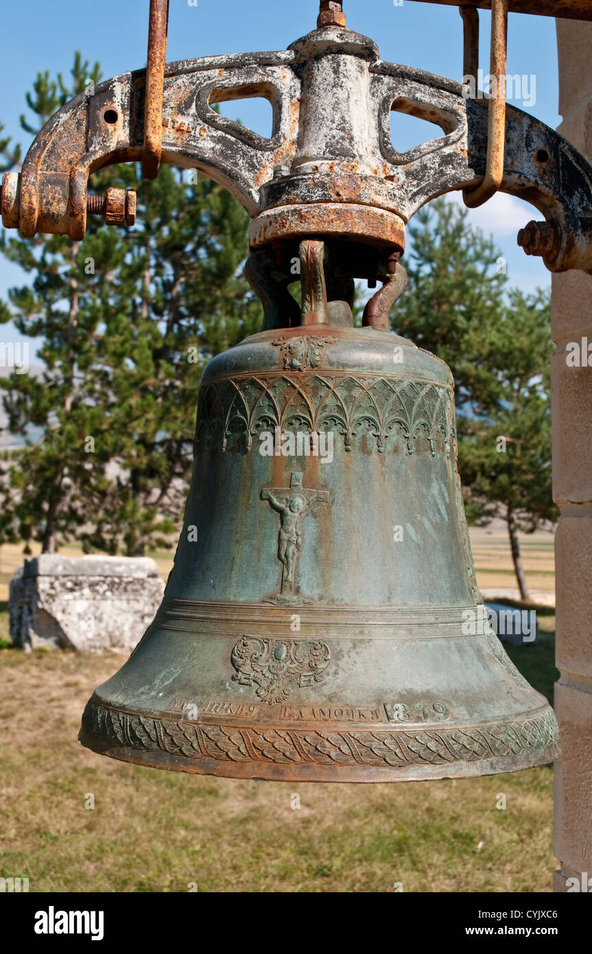 Old bell at Serbian Orthodox Church of St John the Baptist near Glamoc ...