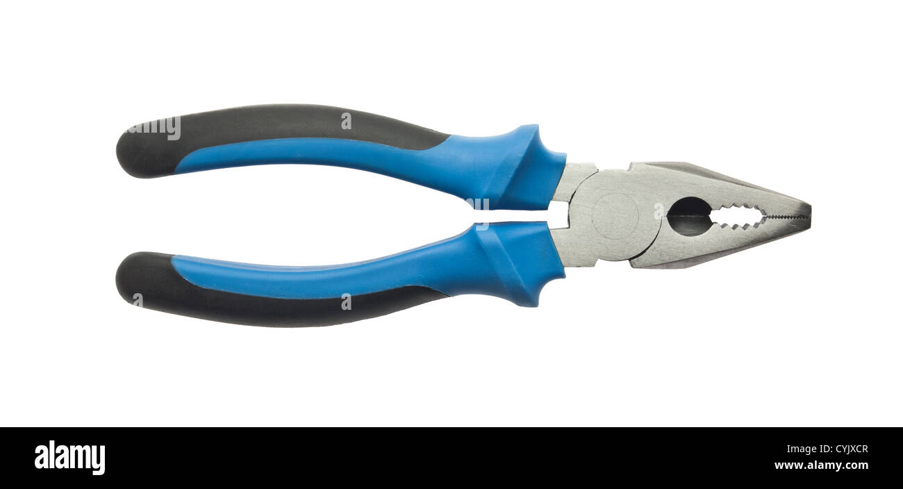Metal pliers isolated on white Stock Photo - Alamy