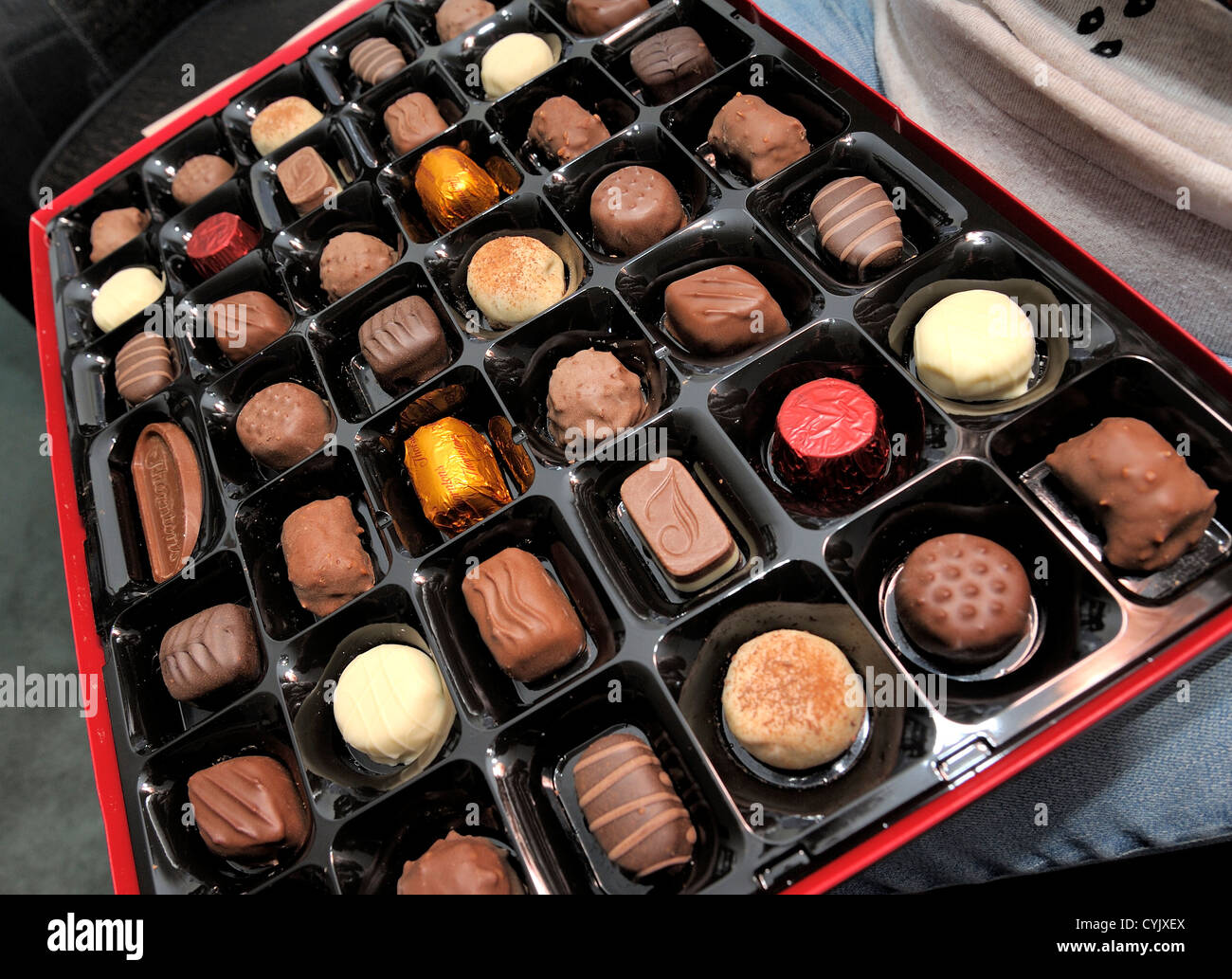 thorntons assorted chococlates Stock Photo - Alamy