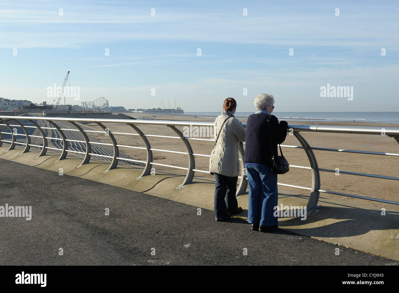 people looking out to sea blackpool lancashire england uk Stock Photo ...