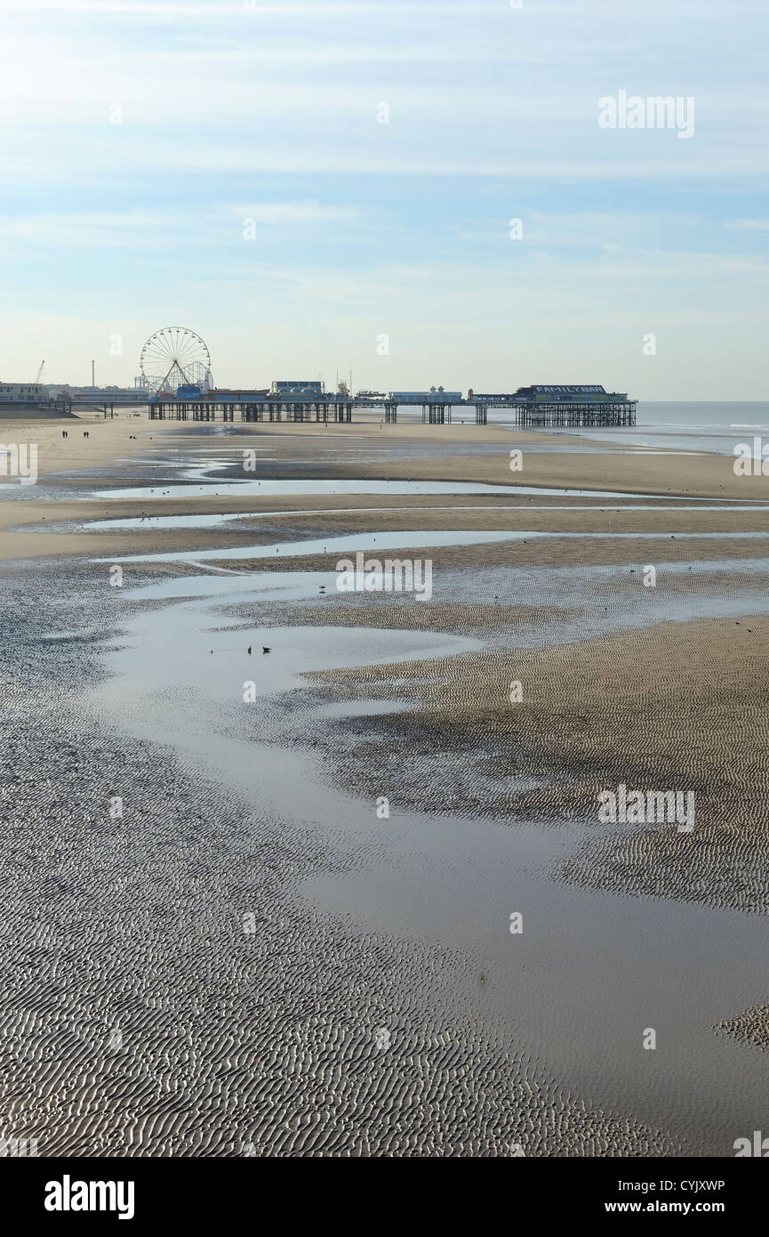 Blackpool beach empty hi-res stock photography and images - Alamy