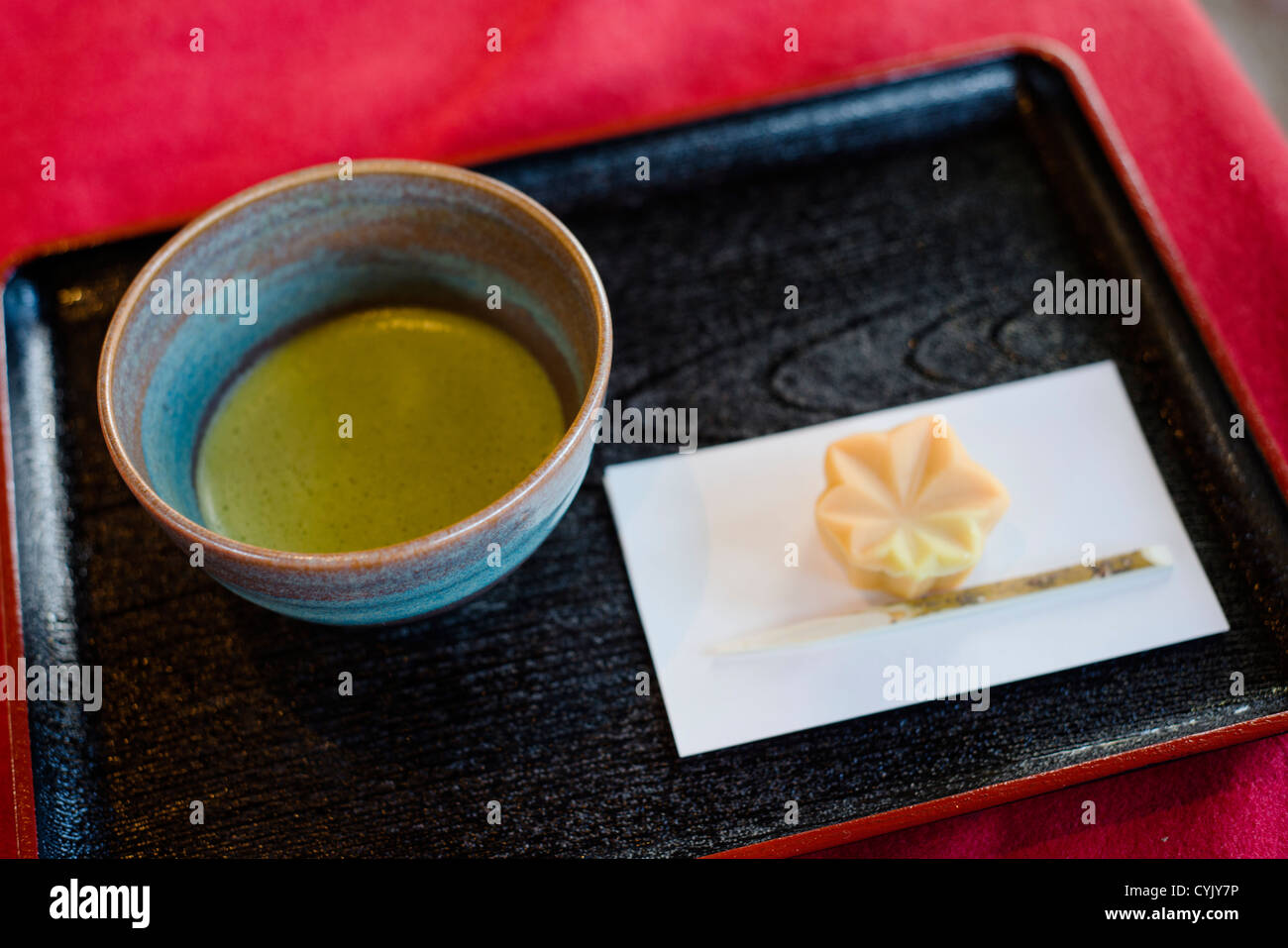 Matcha and Wagashi Stock Photo - Alamy