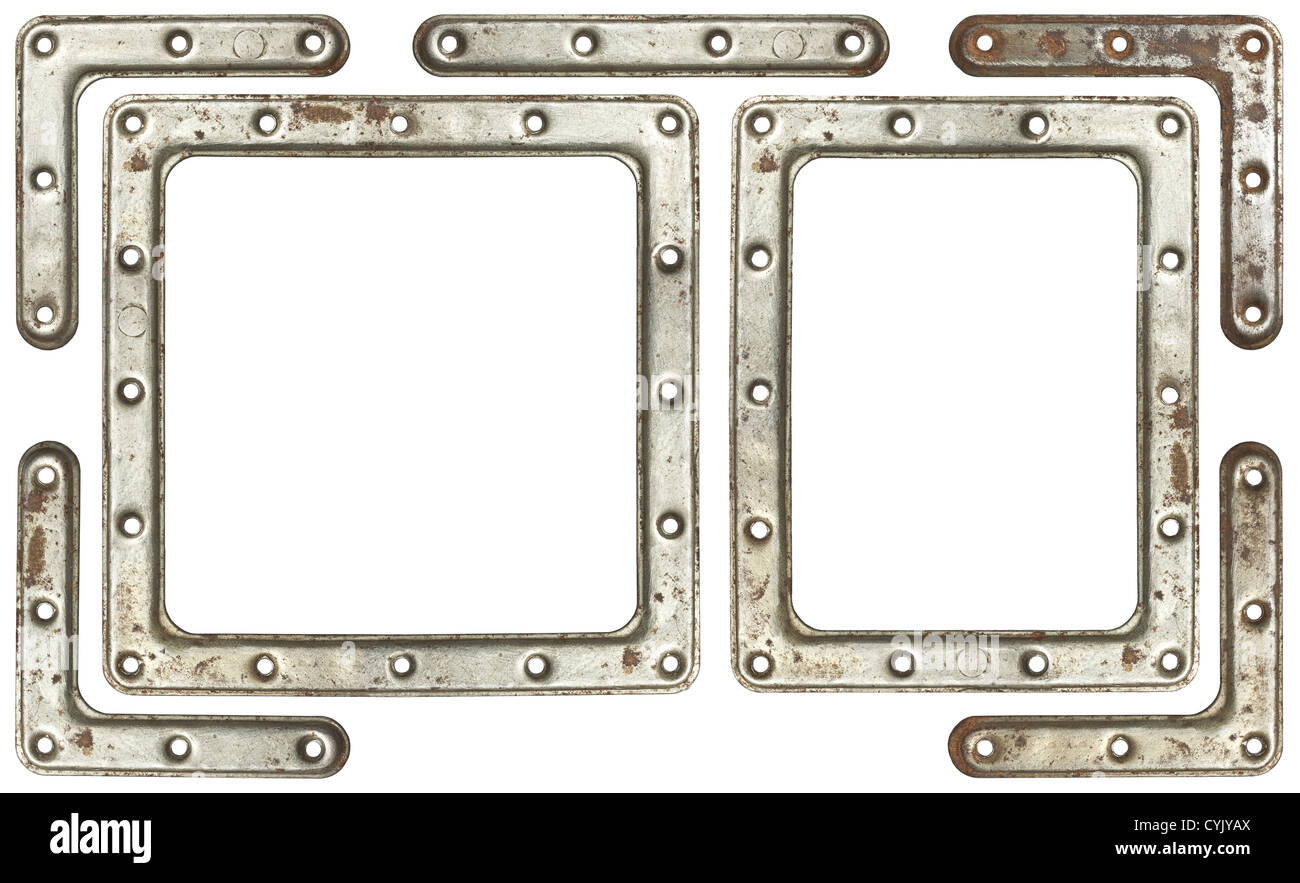 Metal frames with screw holes Stock Photo - Alamy