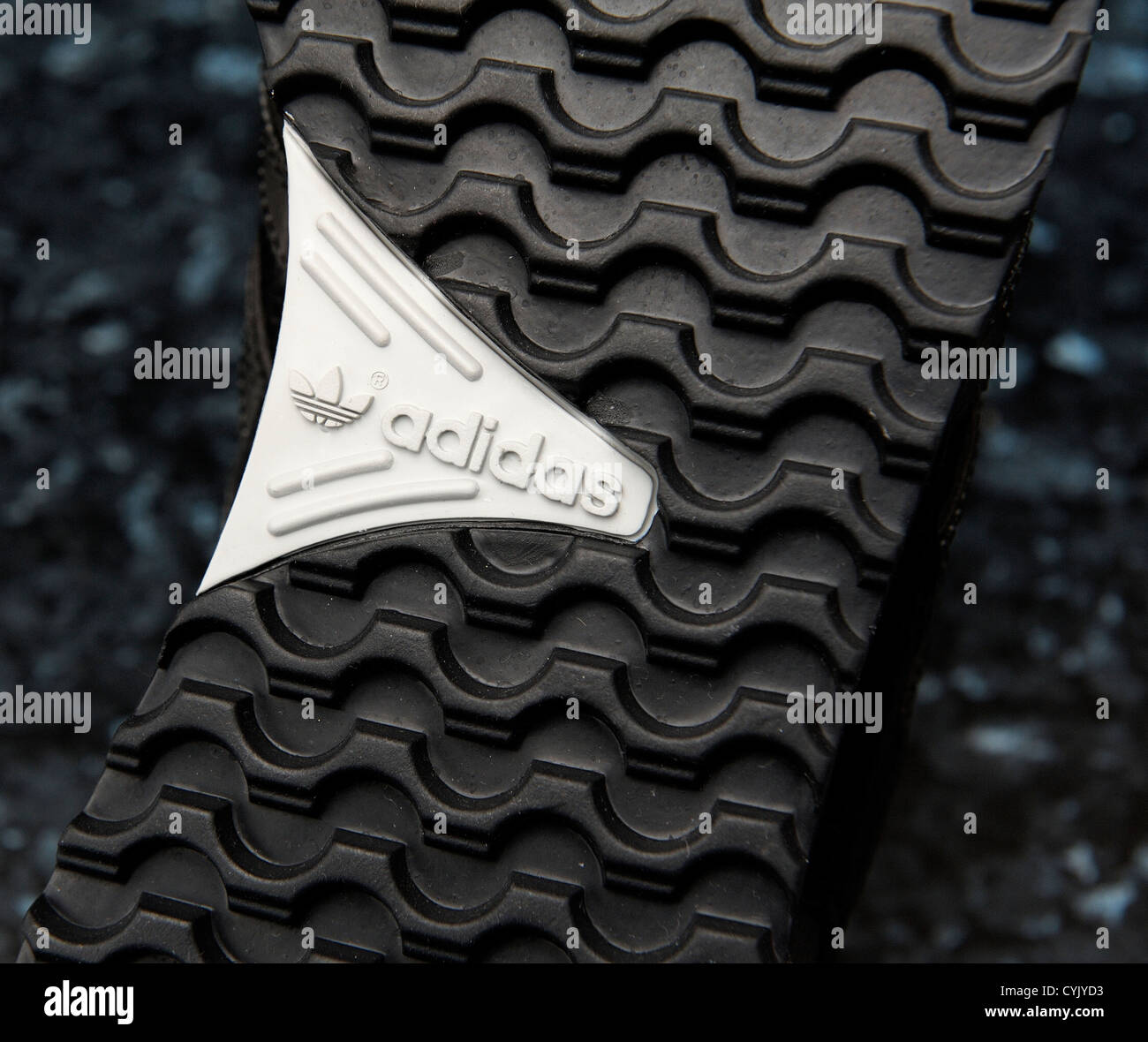 adidas logo trainer black tread Stock Photo - Alamy