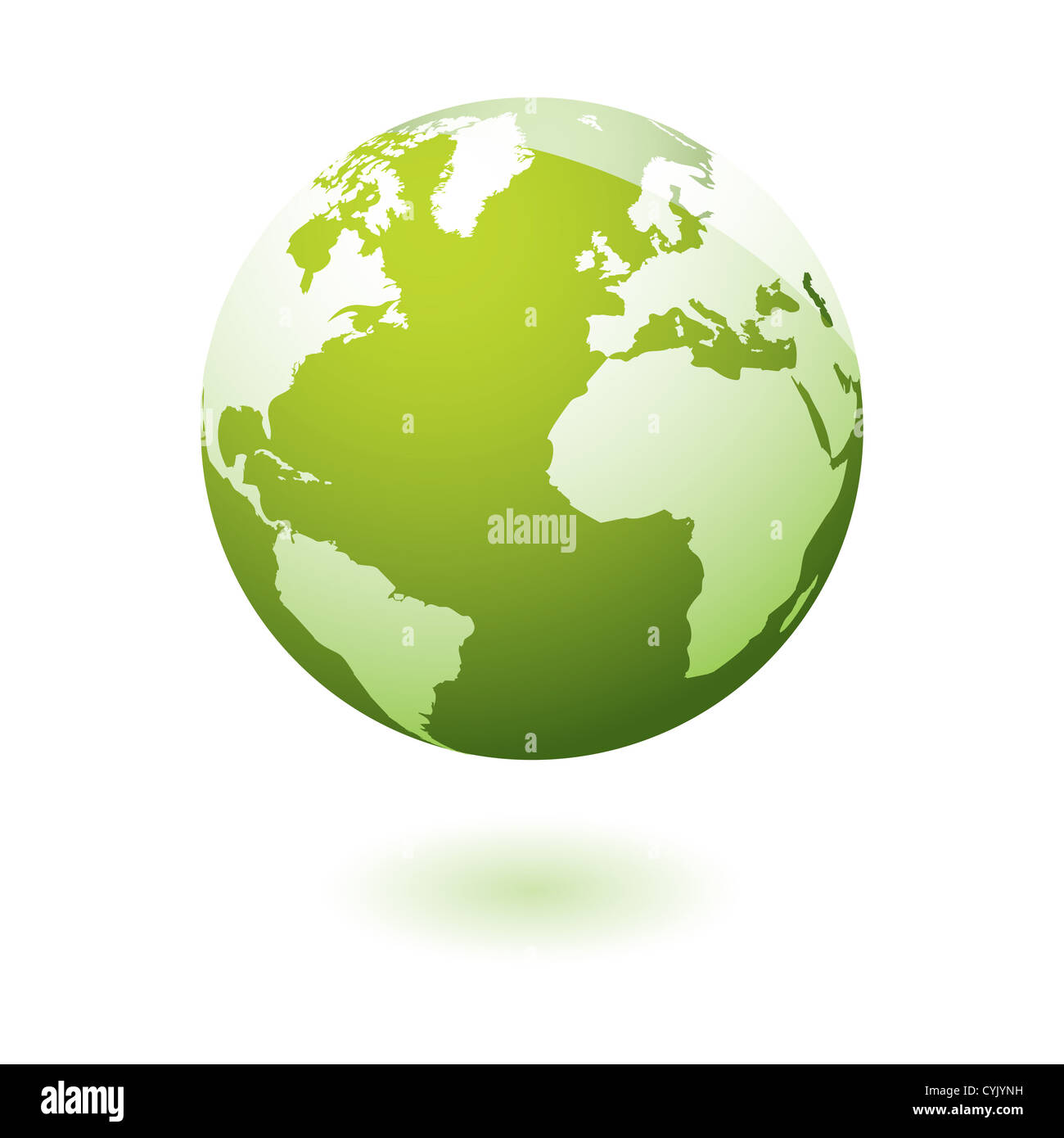 Green earth icon with eco theme Stock Photo - Alamy