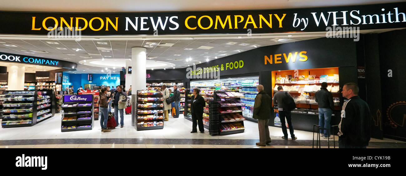Revamped branch of newsagent WH Smith, branded as London News Company ...