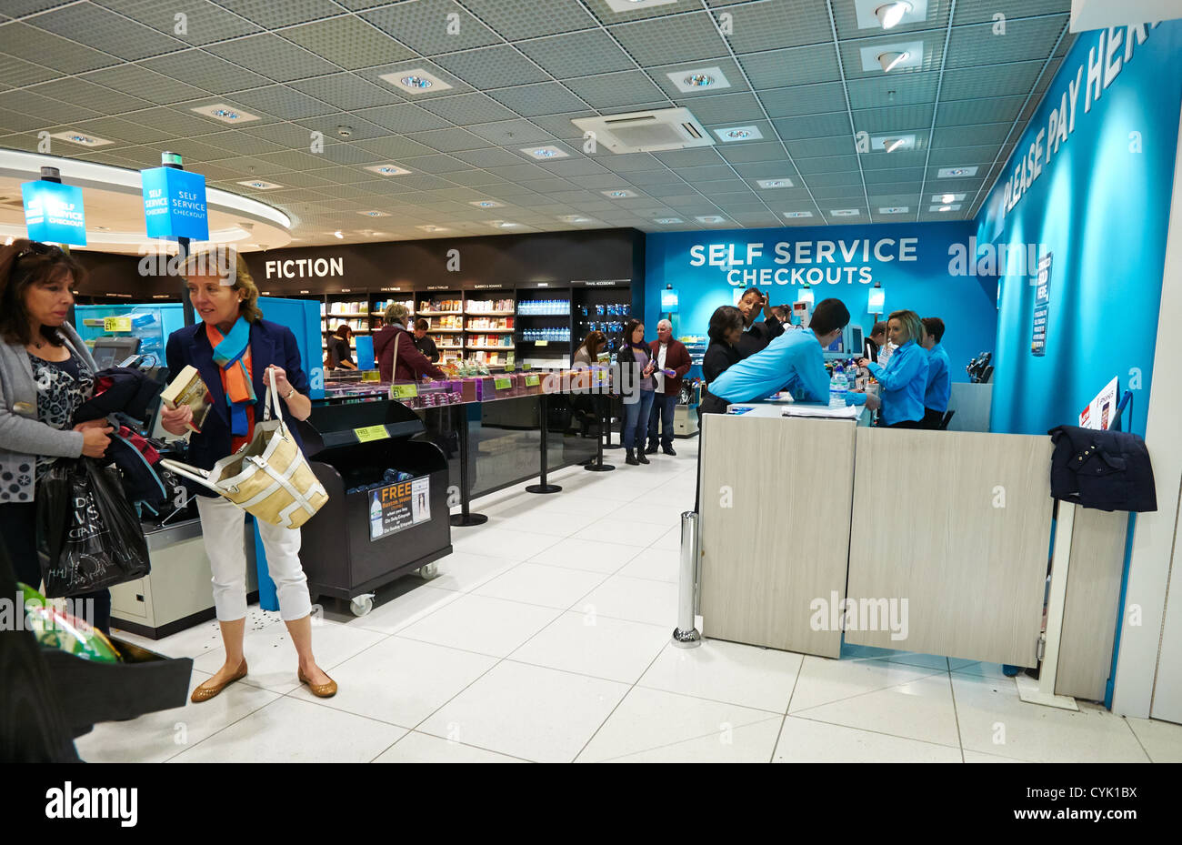 evamped branch of newsagent WH Smith, branded as London News Company at ...